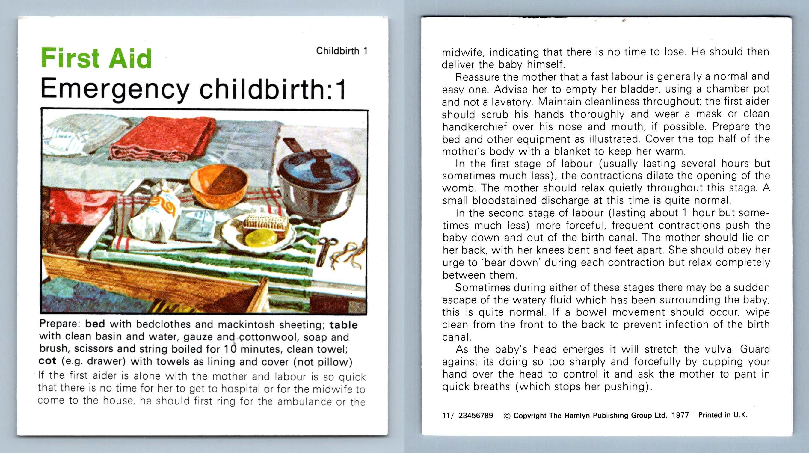 Emergency Childbirth : 1 - First Aid - Home Medical Guide 1975-8 Hamlyn ...