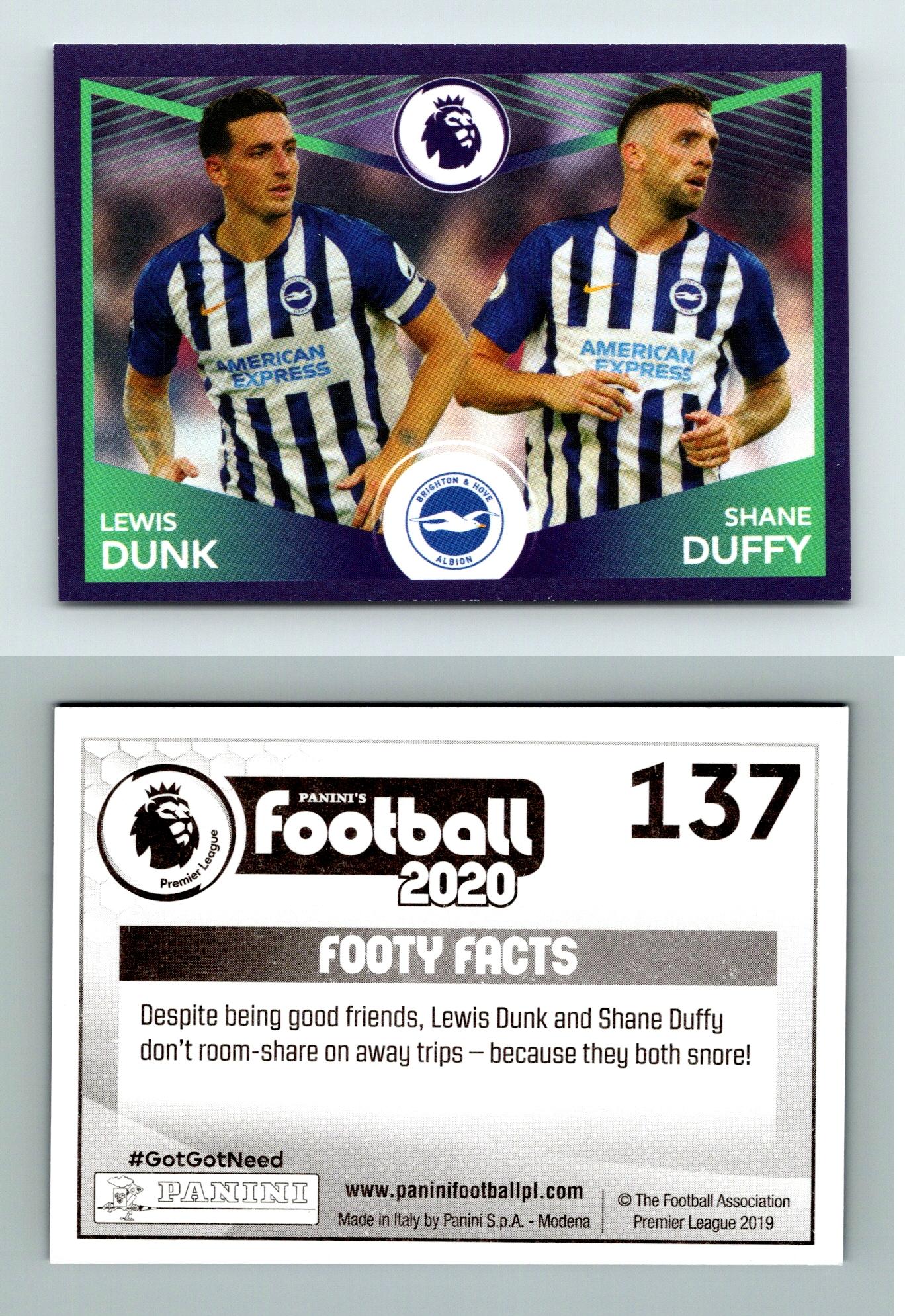 Dunk / Duffy - BHA #137 Football 2020 Premier League Panini Sticker