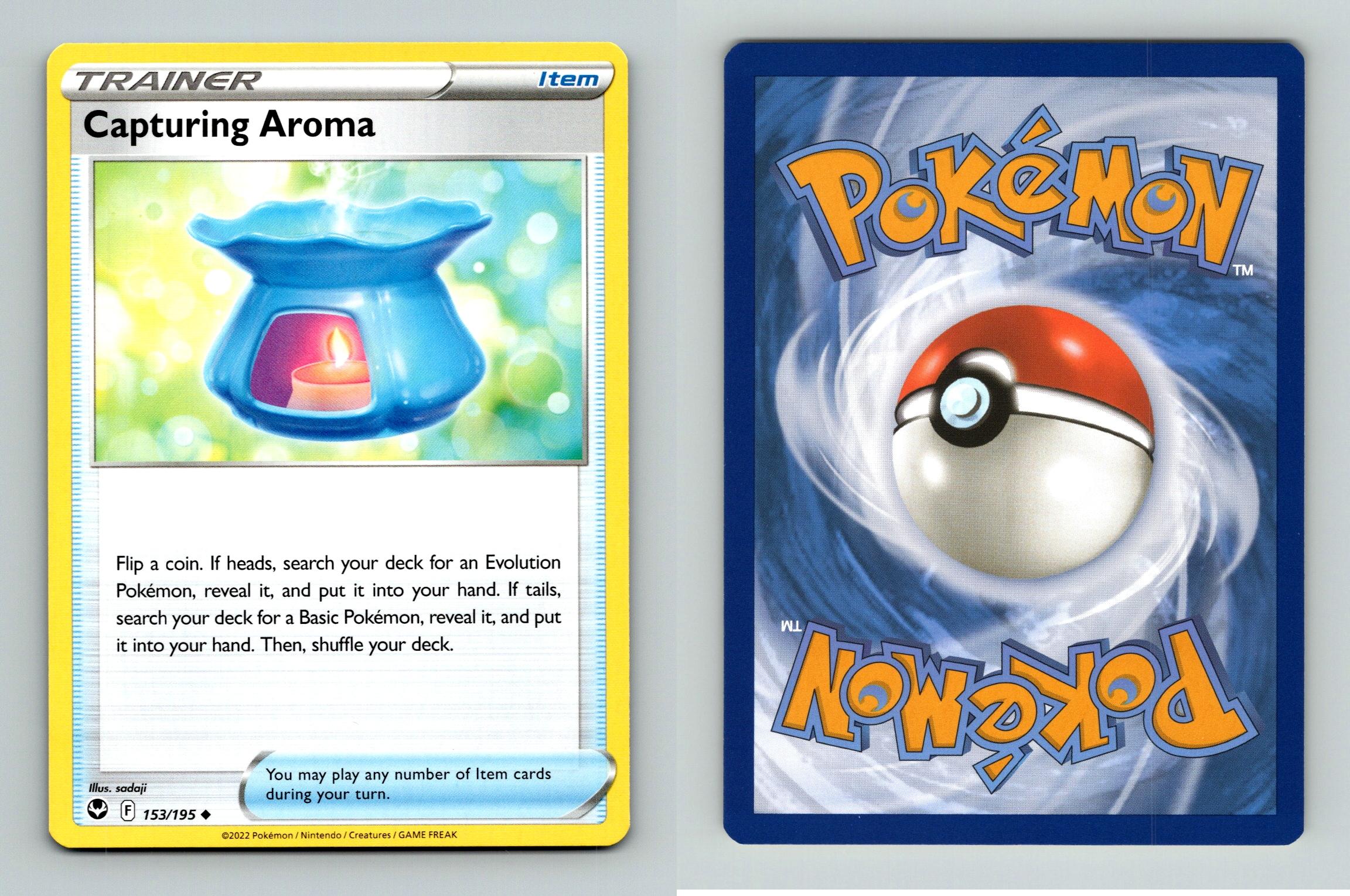 Capturing Aroma #153/195 SWSH Silver Tempest Uncommon Pokemon 2022 TCG Card