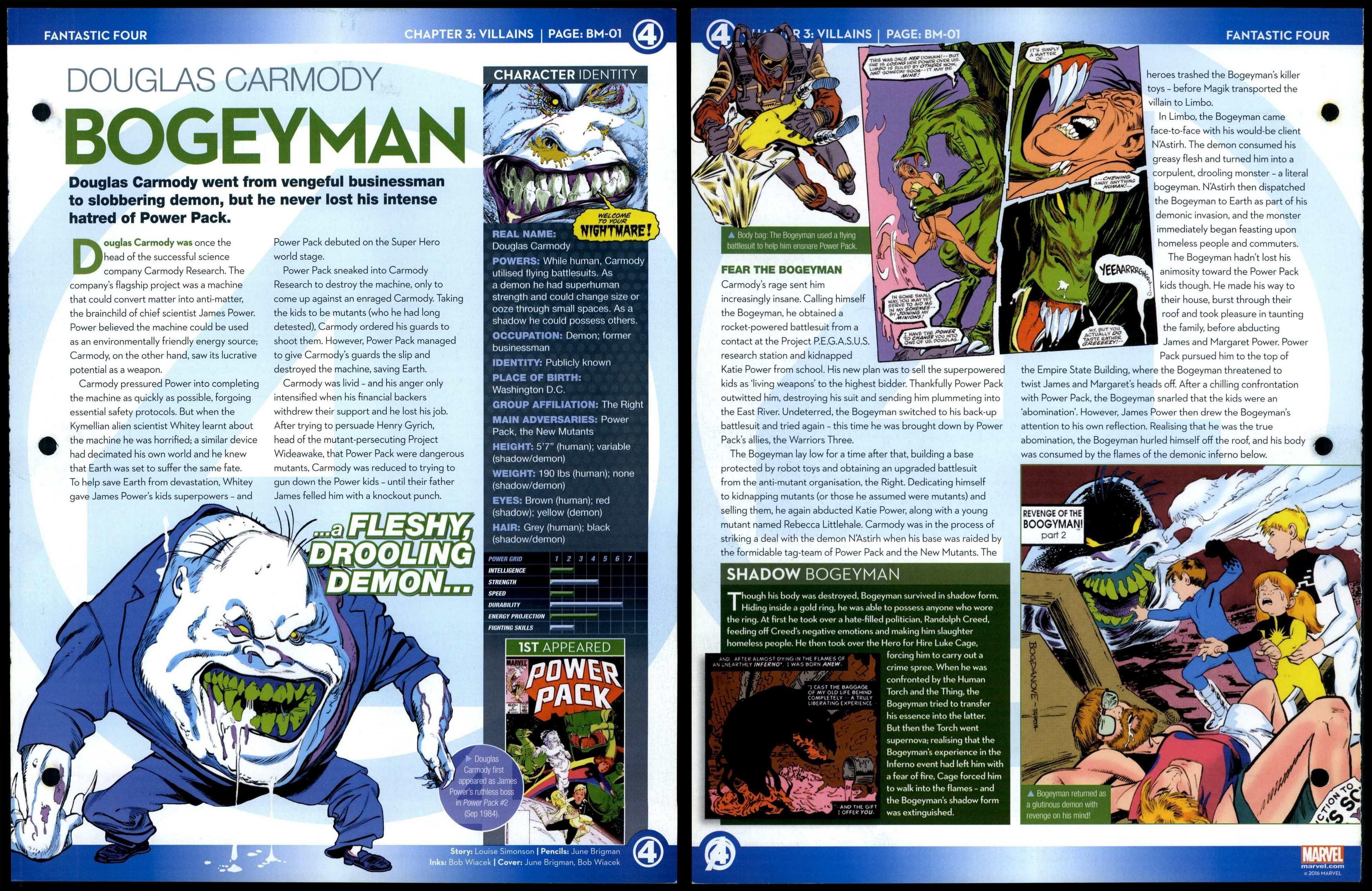 Bogeyman - Douglas Carmody #BM-01 Villains - Fantastic Four Marvel Fact ...