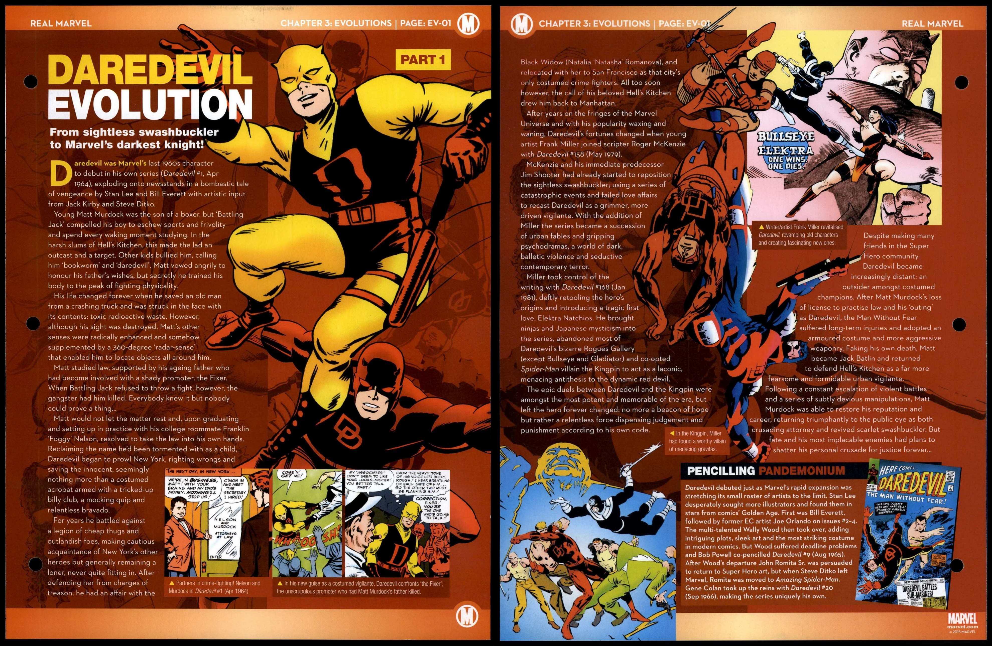 Daredevil - Part 1 #EV-01 Evolutions - Real Marvel Fact File Page