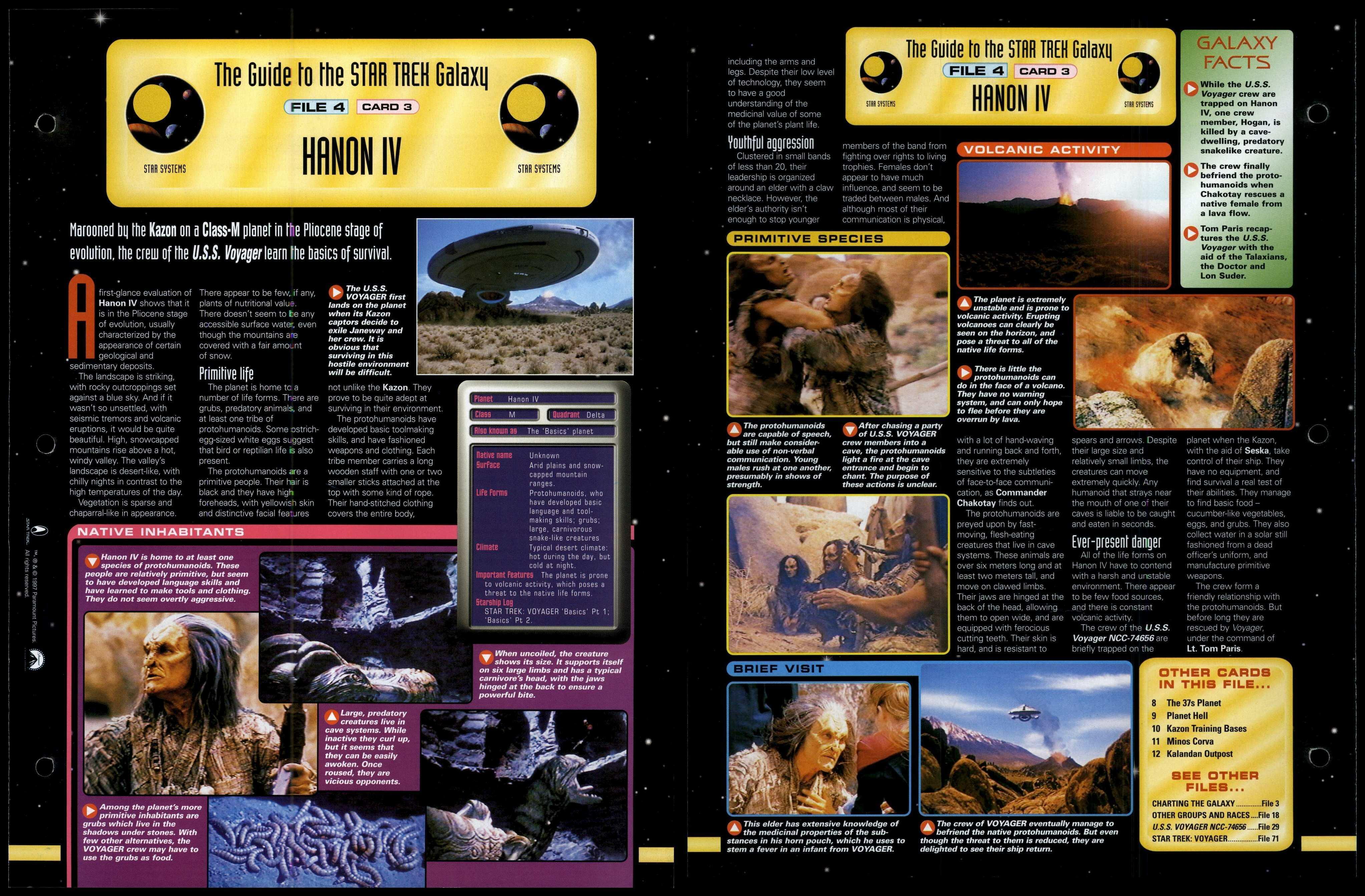 Hanon IV - Star Systems  - Star Trek Fact File Page