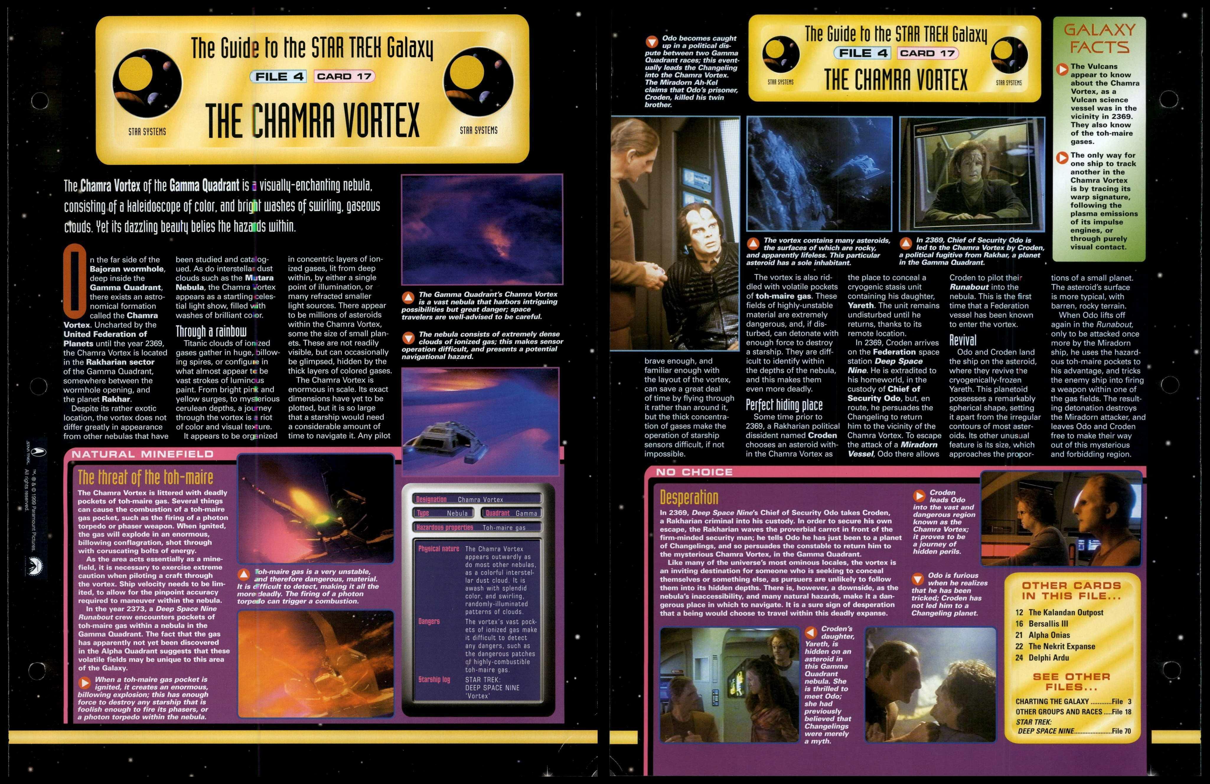 The Chamra Vortex - Star Systems  - Star Trek Fact File Page