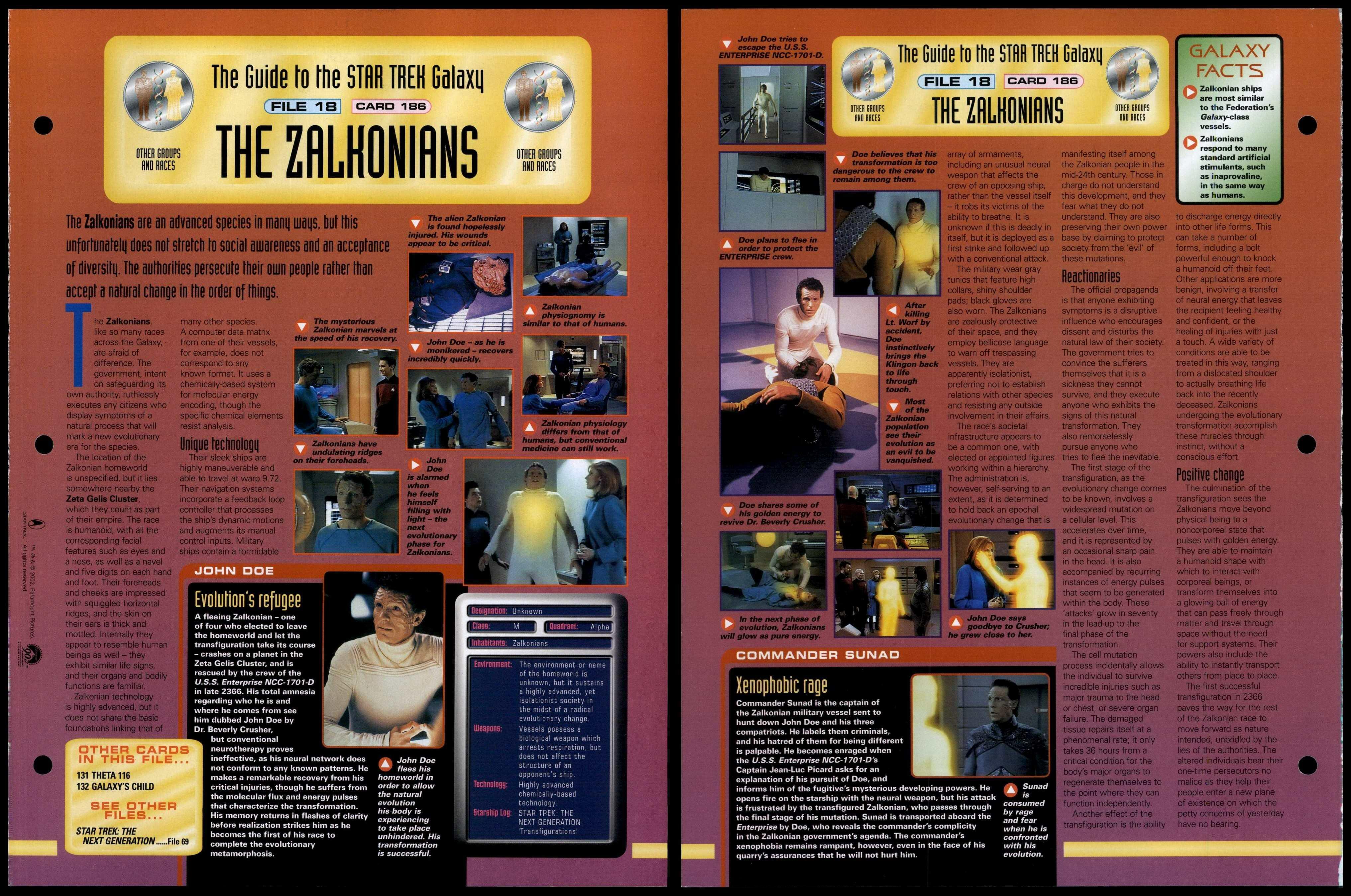 The Zalkonians - Other Groups & Races - Star Trek Fact File Page
