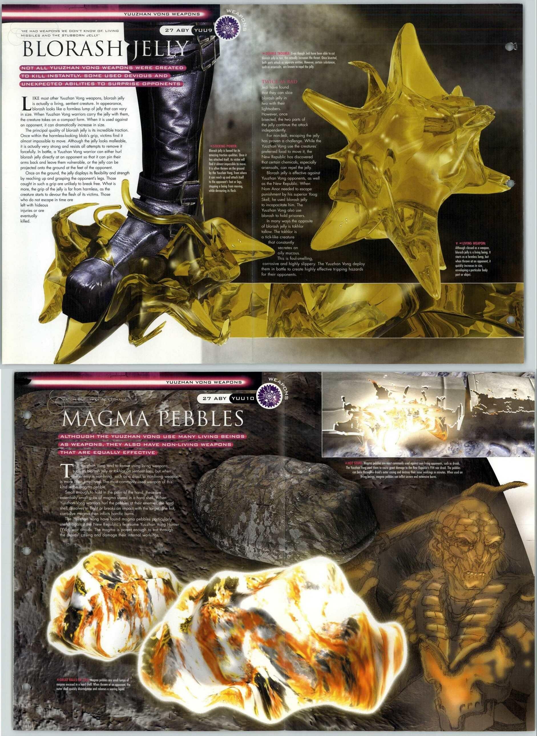Blorash Jelly Yuu9 10 Yuuzhan Vong Weapons Star Wars Fact File Fold Out Page