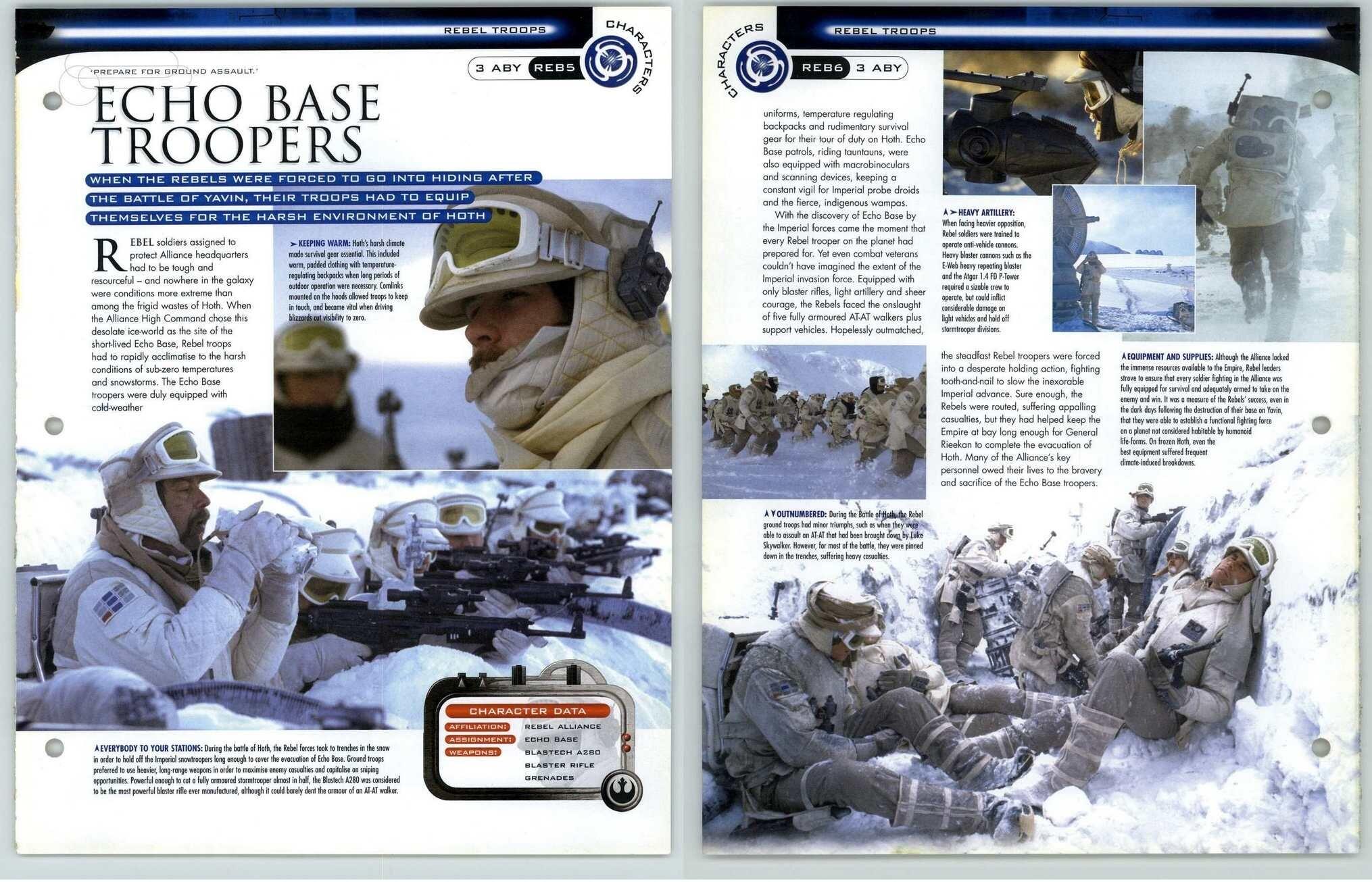 Echo Base Troopers #REB5-6 - Characters - Star Wars Fact File Page