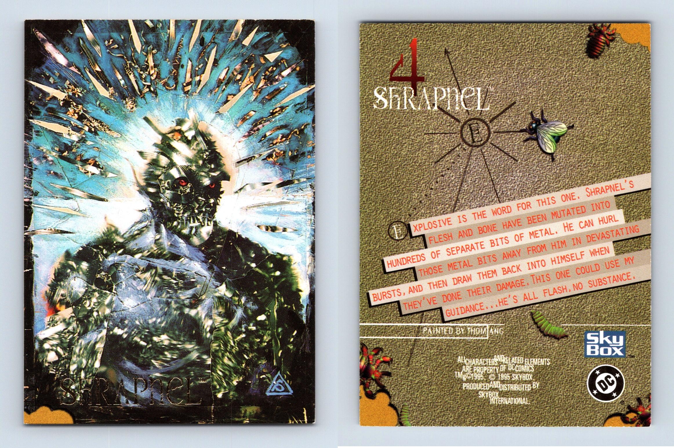 Shrapnel #4 DC Villains : Dark Judgement 1995 Skybox Trading Card