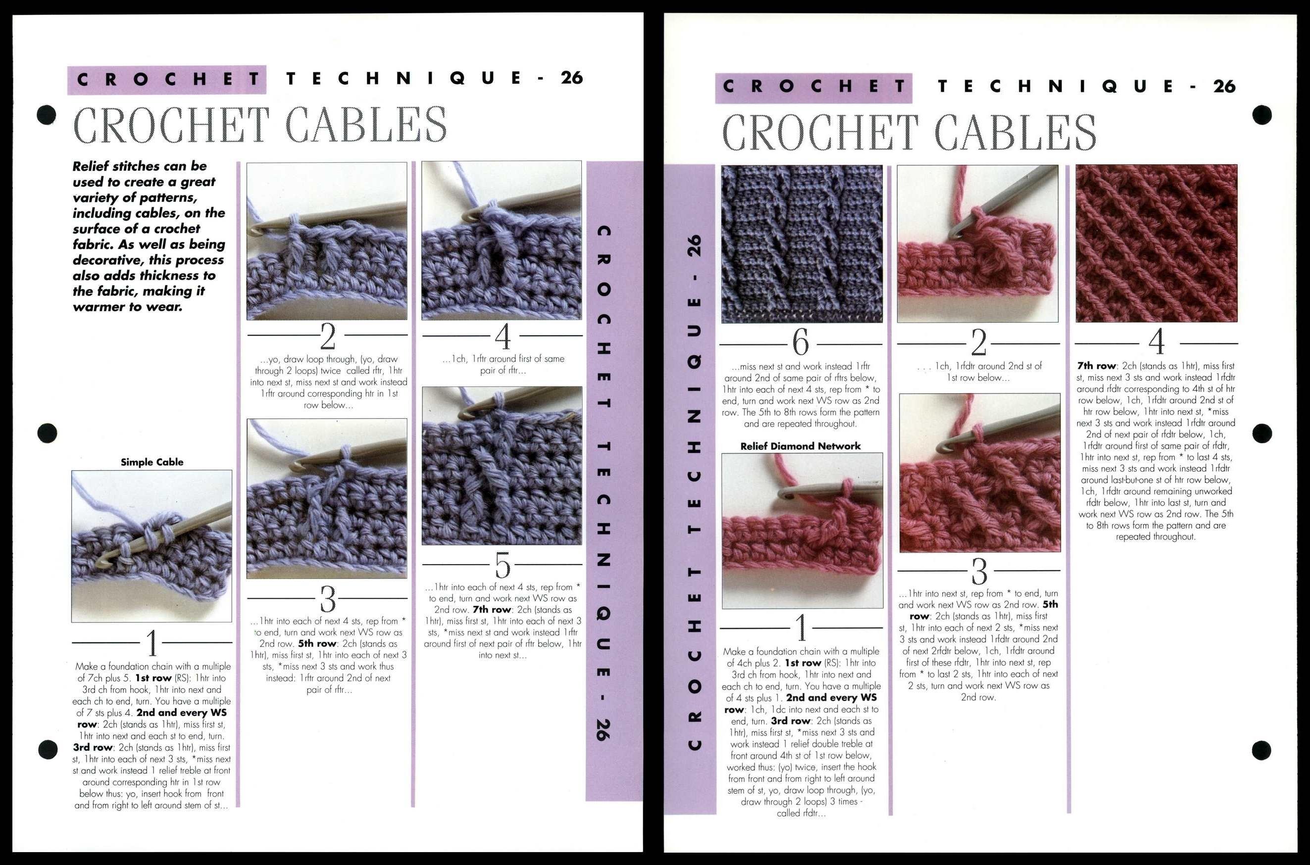 Crochet Cables #26 Creative Needles Techniques Crochet Pattern