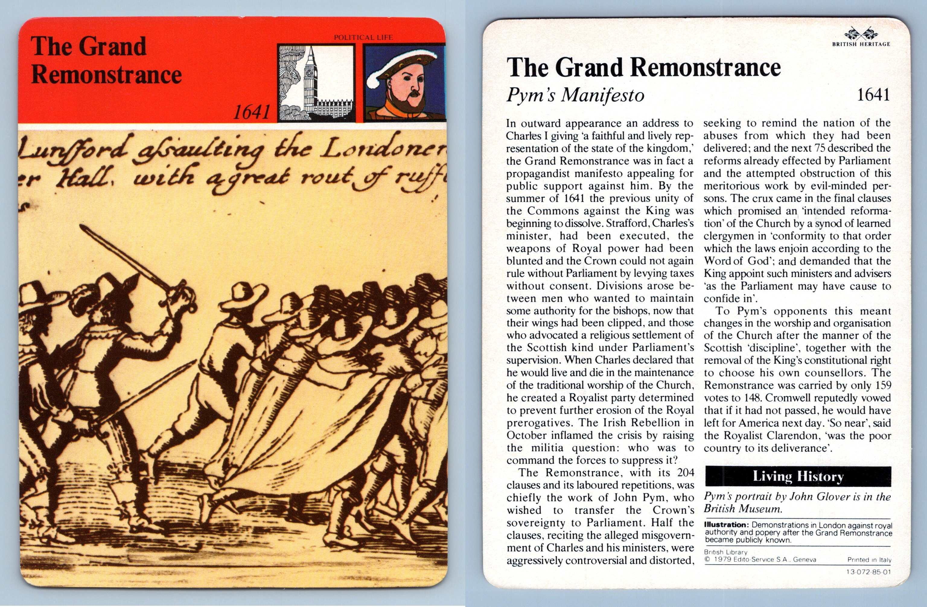 The Grand Remonstrance - Political - British Heritage Edito-Service SA ...