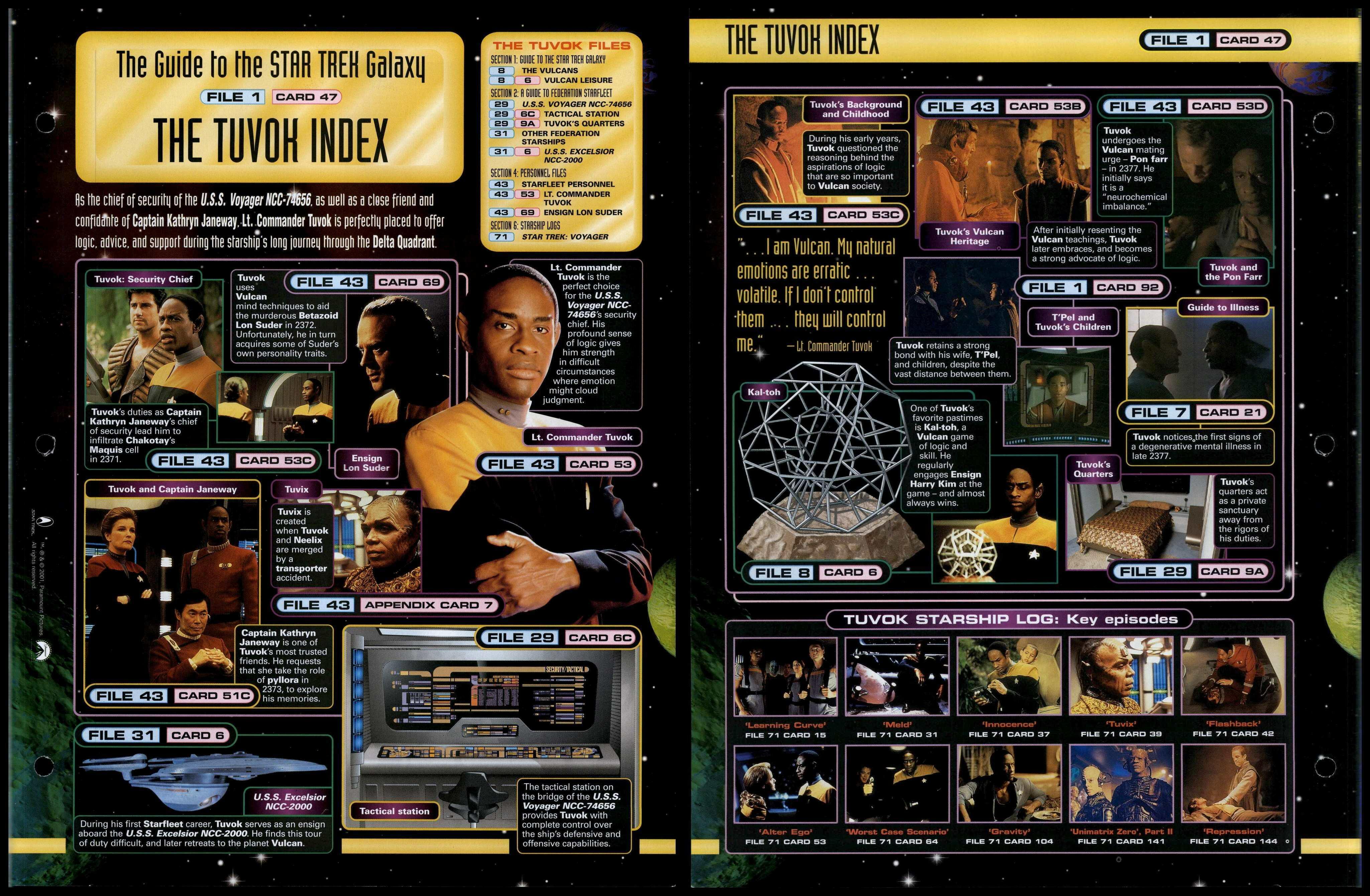 The Tuvok Index - Introduction - Star Trek Fact File Page