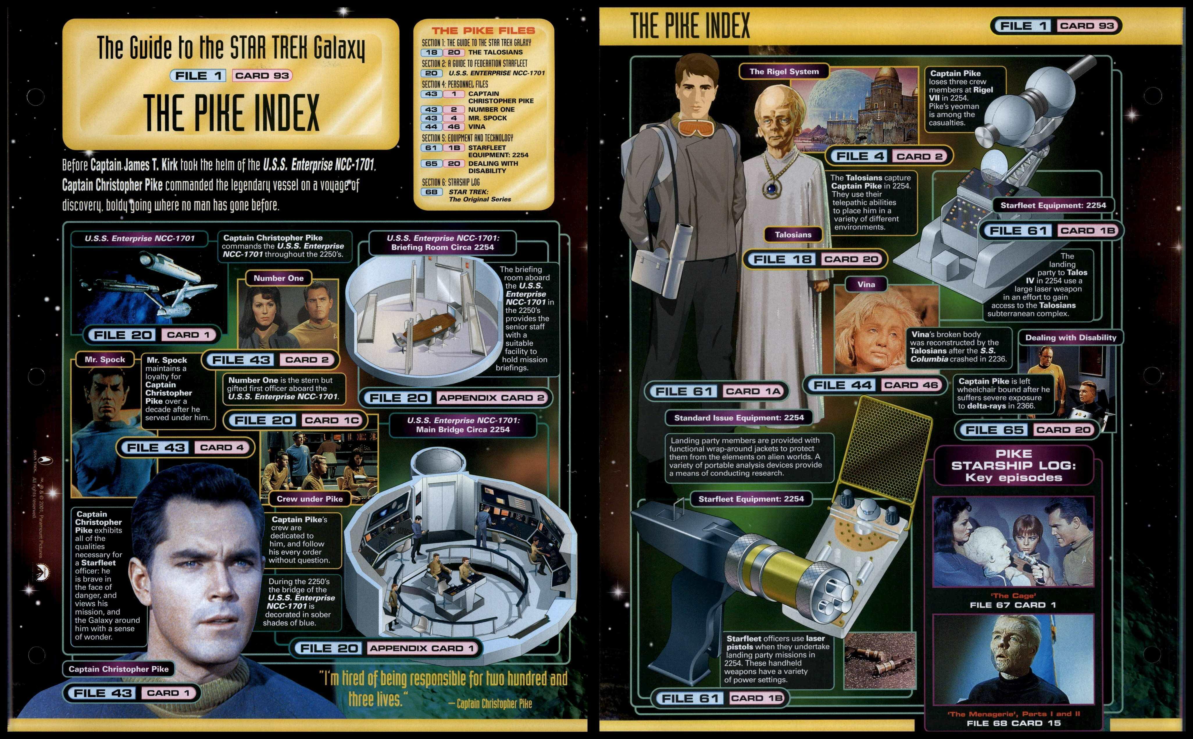 The Pike Index - Introduction - Star Trek Fact File Page