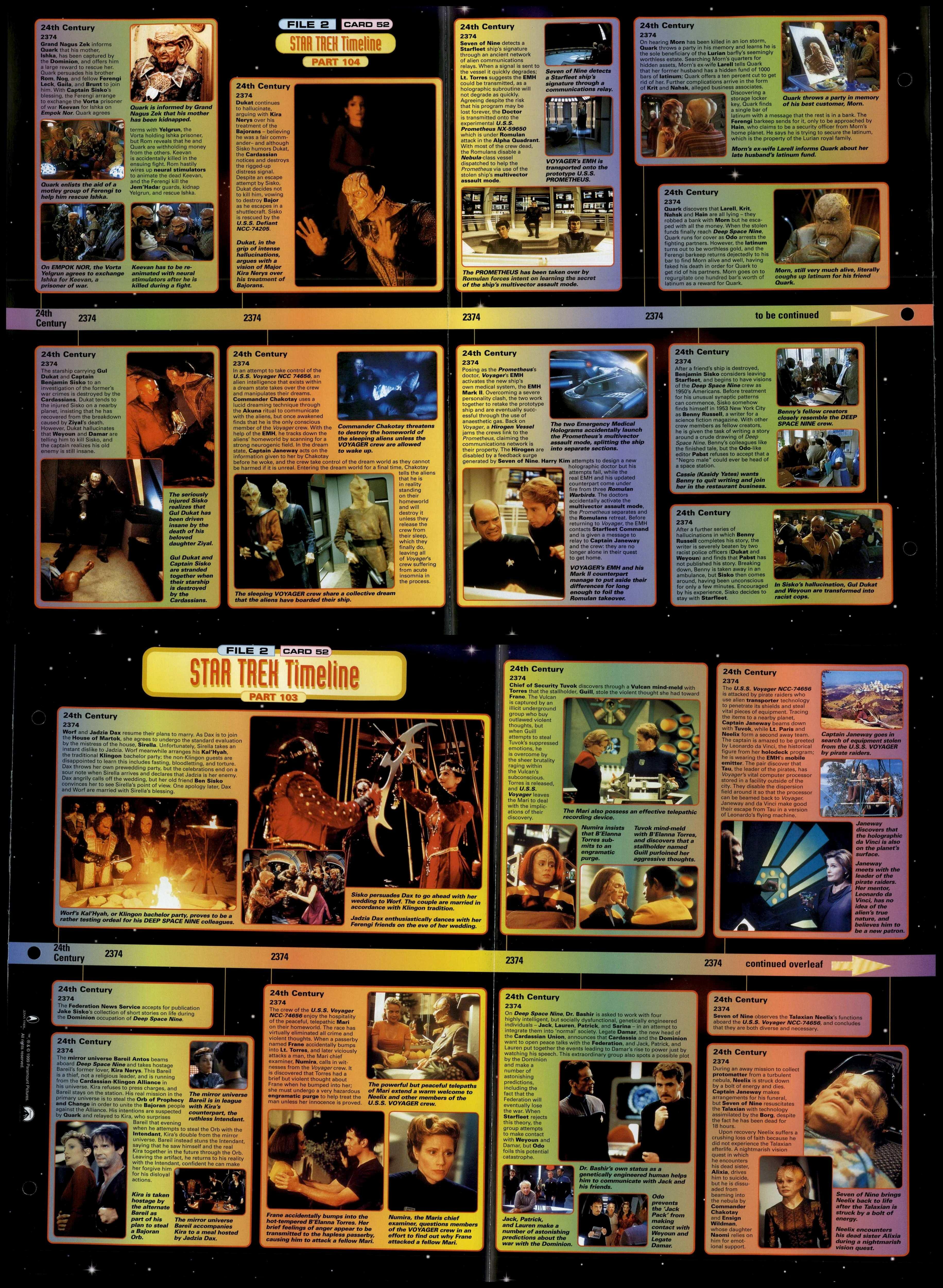 Star Trek Timeline Part 103-104 - Star Trek Fact File Fold-Out Page
