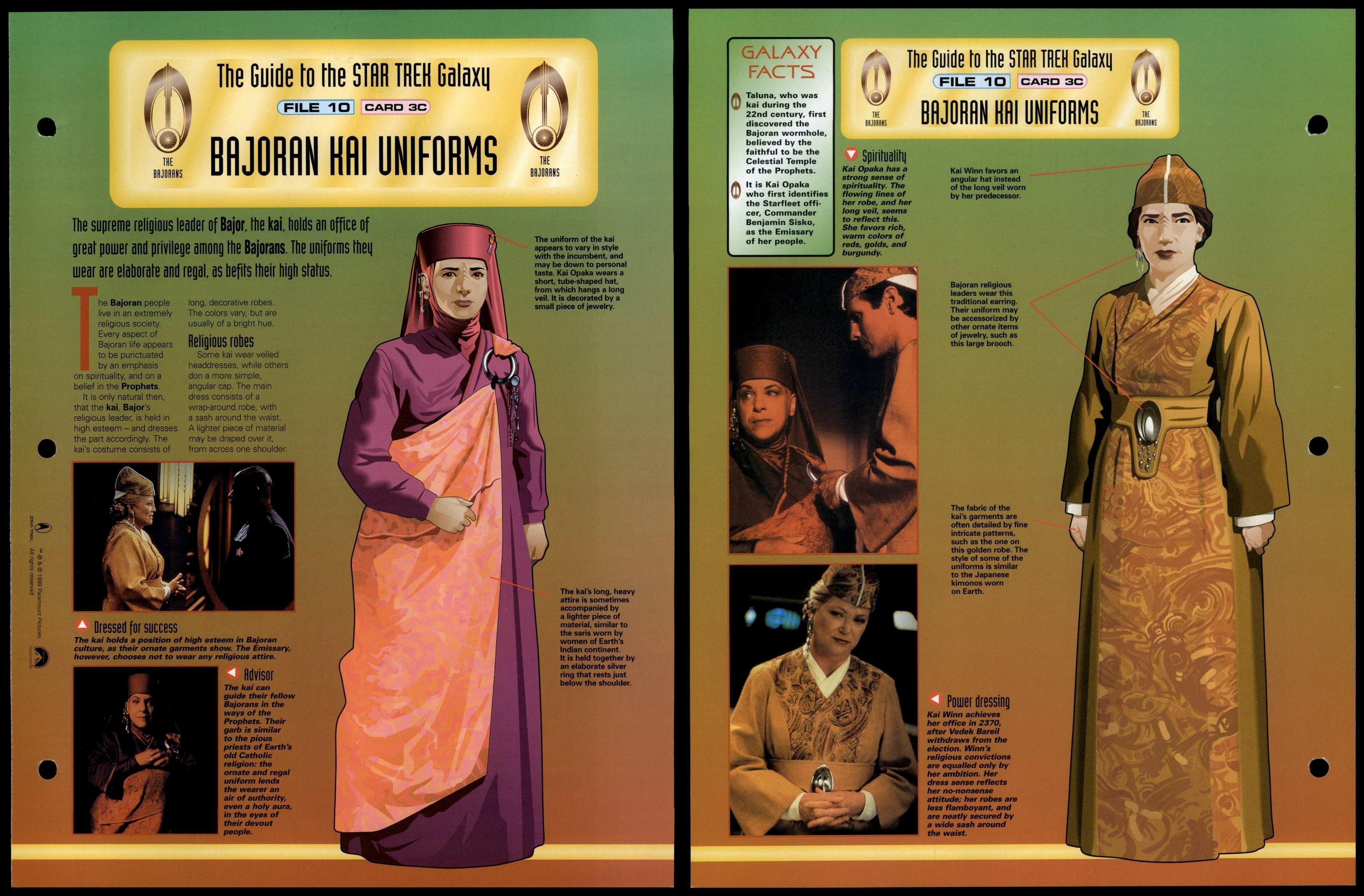Bajoran Kai Uniforms The Bajorans Star Trek Fact File Page Bajoran Kai Uniforms The Bajorans Star Trek Fact File Page