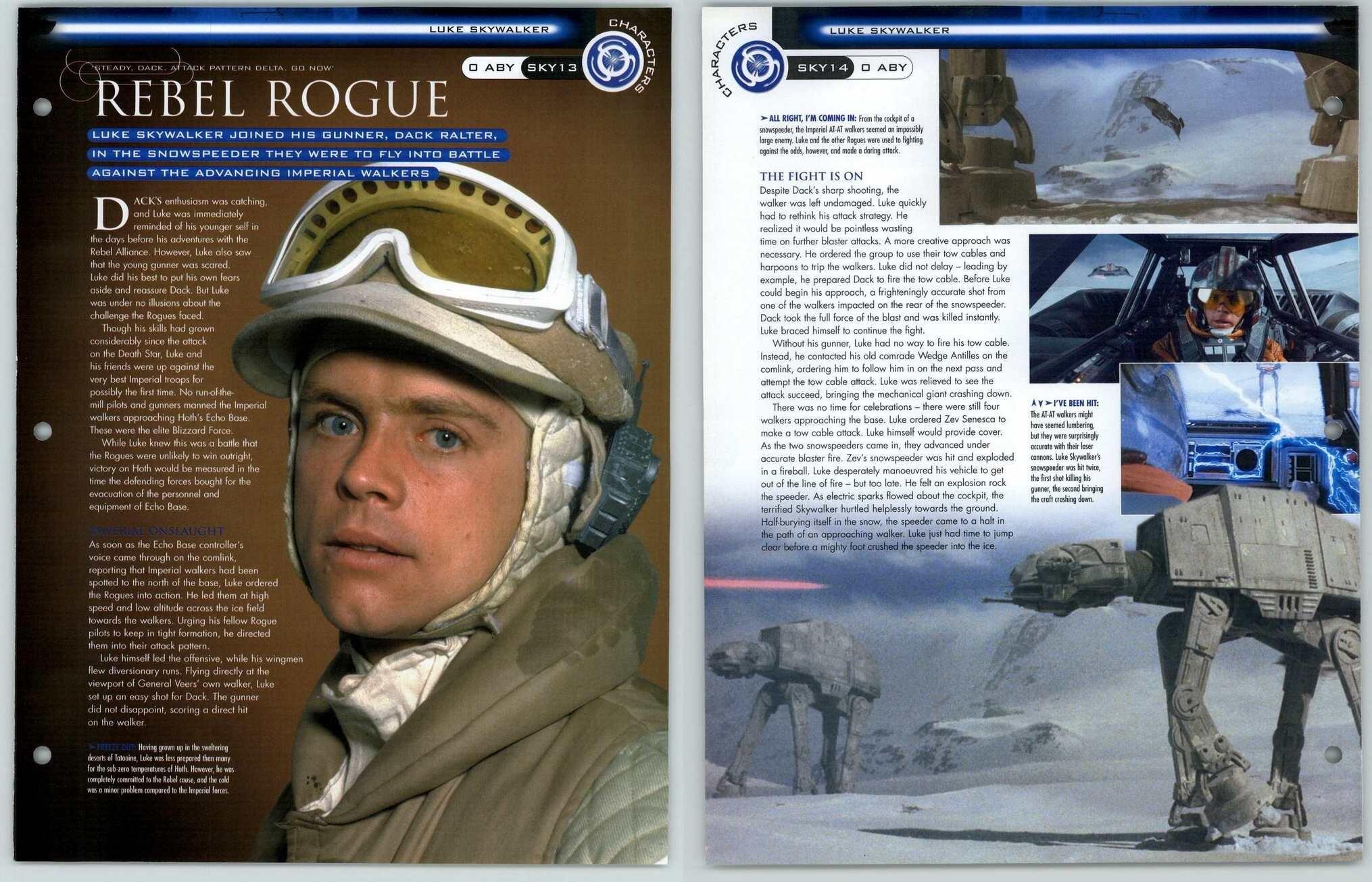 Rebel Rogue #SKY13-14 Luke Skywalker - Characters - Star Wars Fact File ...