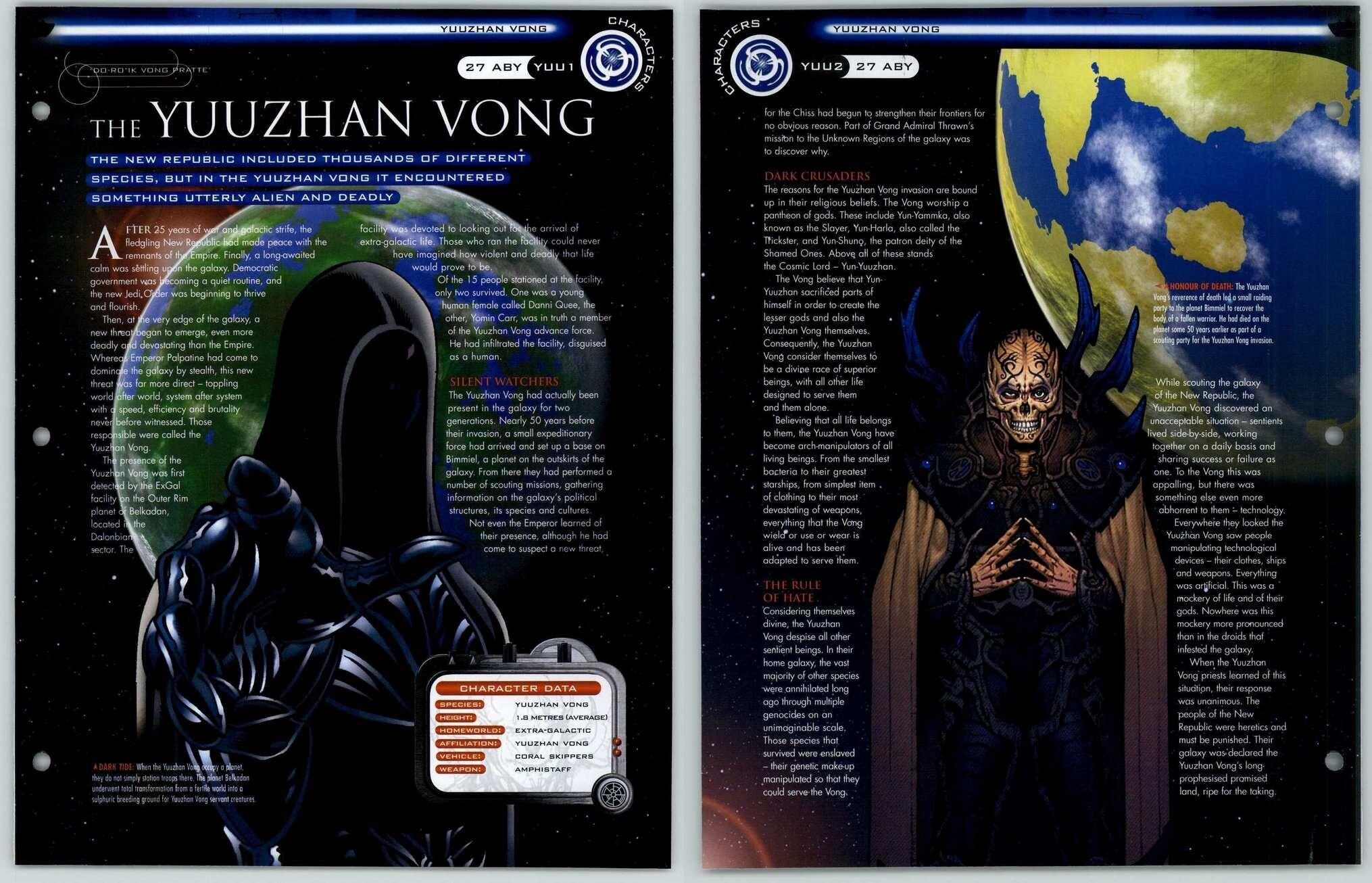 The Yuuzhan Vong Yuu1 2 Characters Star Wars Fact File Page