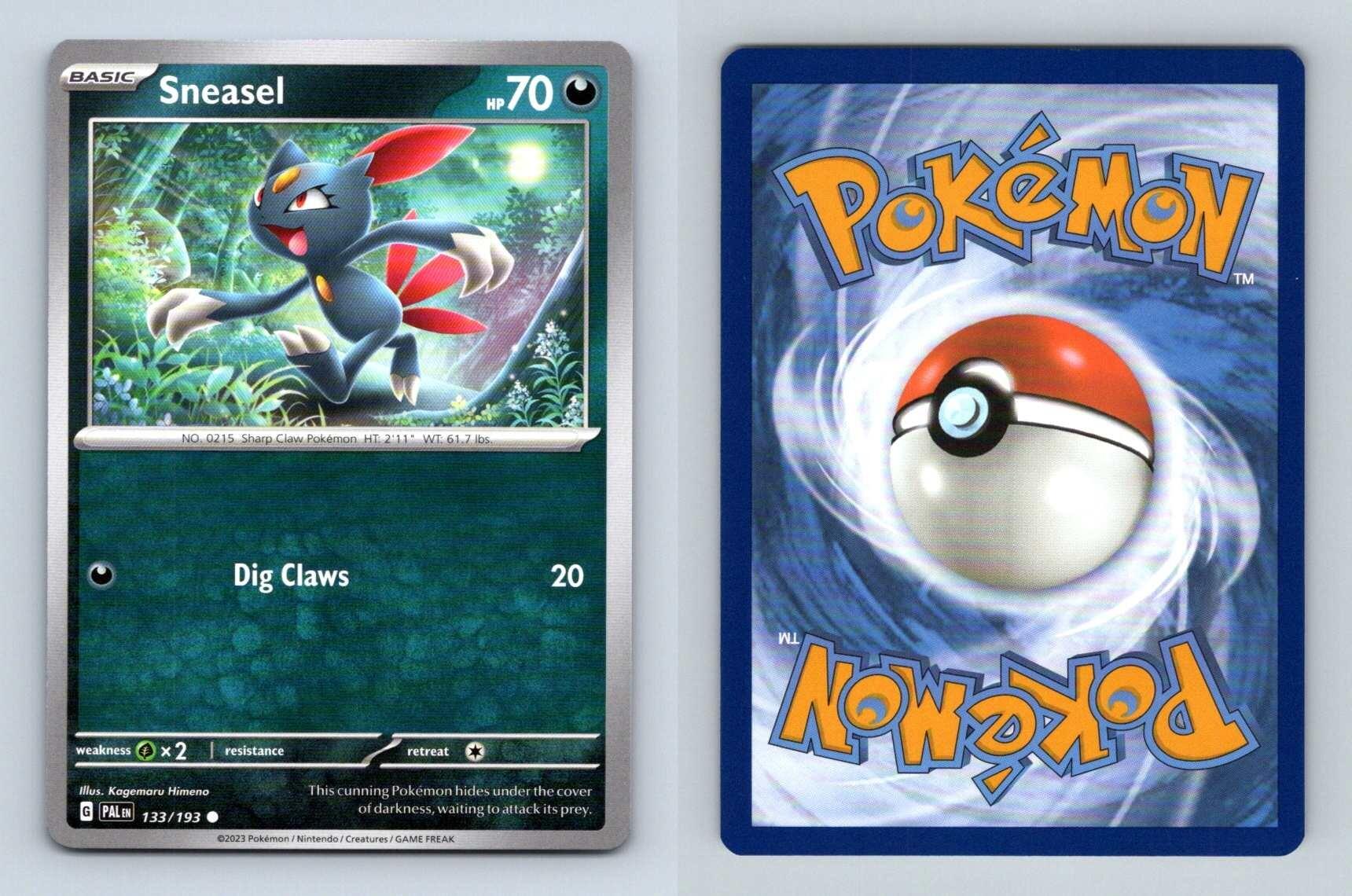Sneasel #133 SV Paldea Evolved Common Pokemon 2023 TCG Card