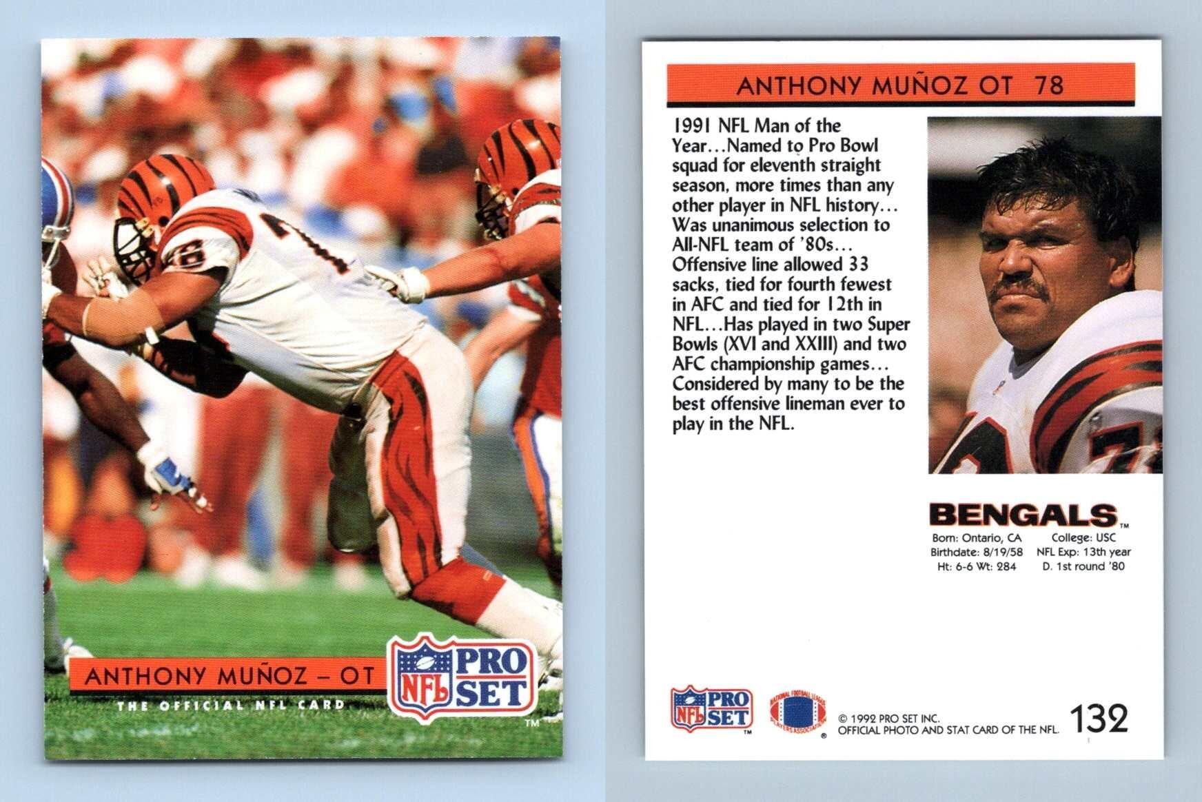 Anthony Munoz #132 NFL Pro Set 1992 Series 1 Trading Card