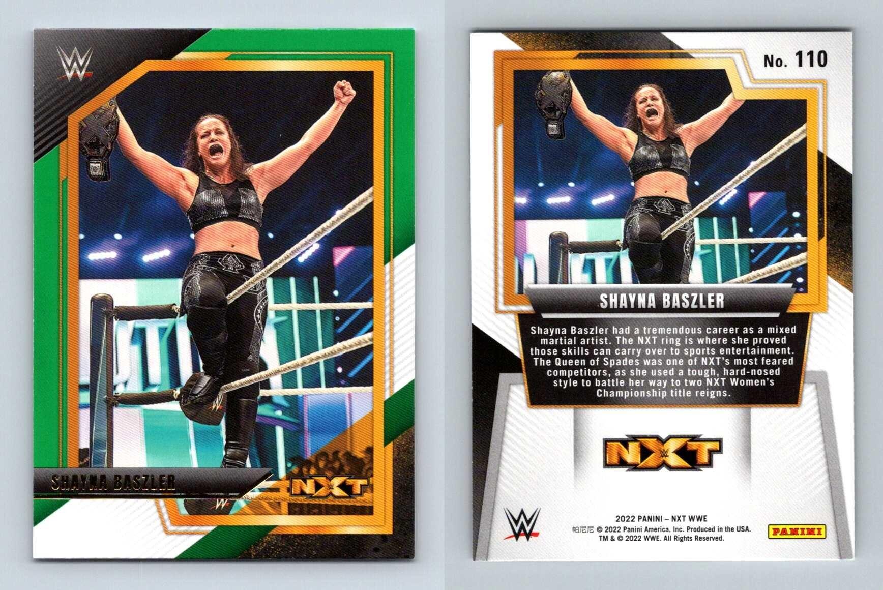 Shayna Baszler #110 NXT 2.0 WWE 2022 Panini Green Parallel Card