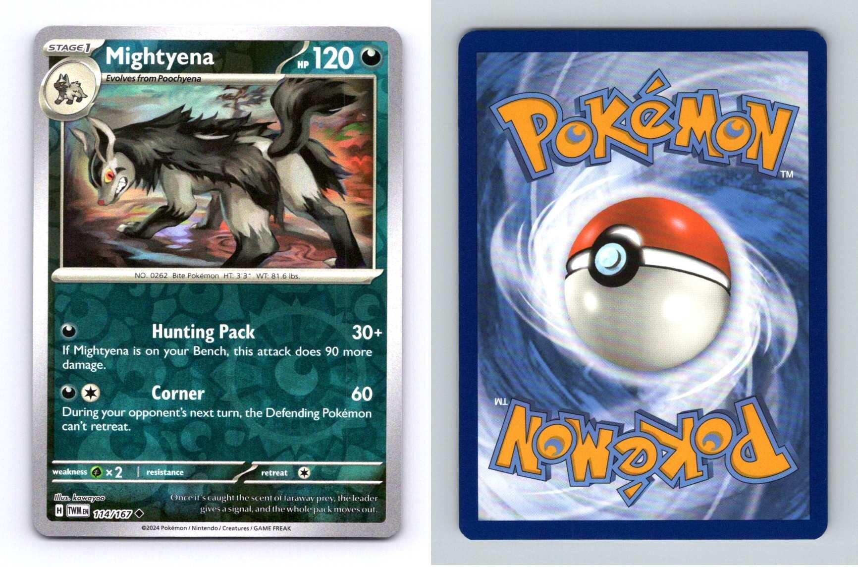 Mightyena #114/167 SV Twilight Masquerade 2024 Pokemon Reverse Holo ...