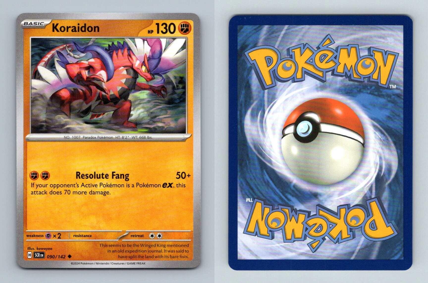 Koraidon #90/142 SV Stellar Crown 2024 Uncommon Pokemon TCG Card