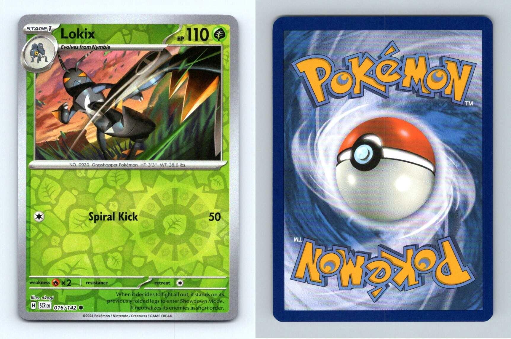 Lokix #16/142 SV Stellar Crown 2024 Reverse Holo Common Pokemon TCG Card