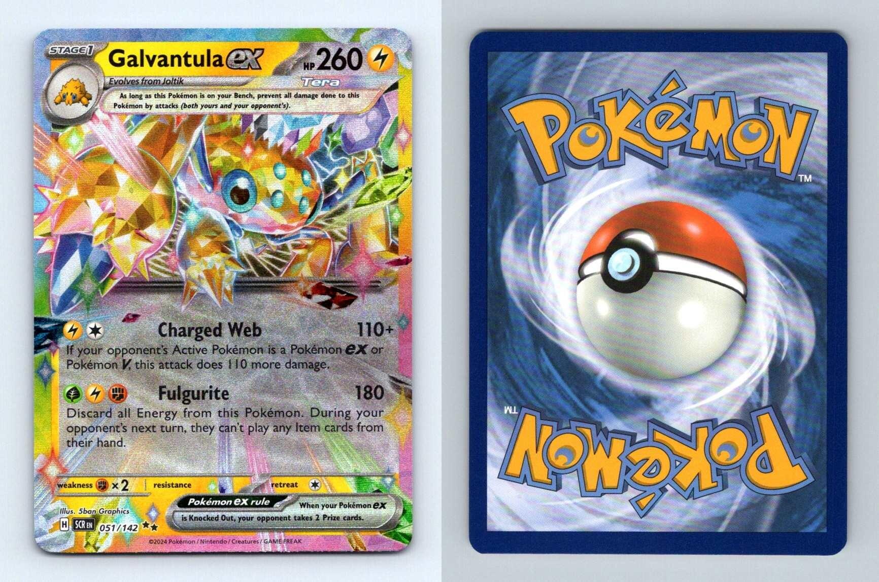 Galvantula EX #51/142 SV Stellar Crown 2024 Double Rare Pokemon TCG Card