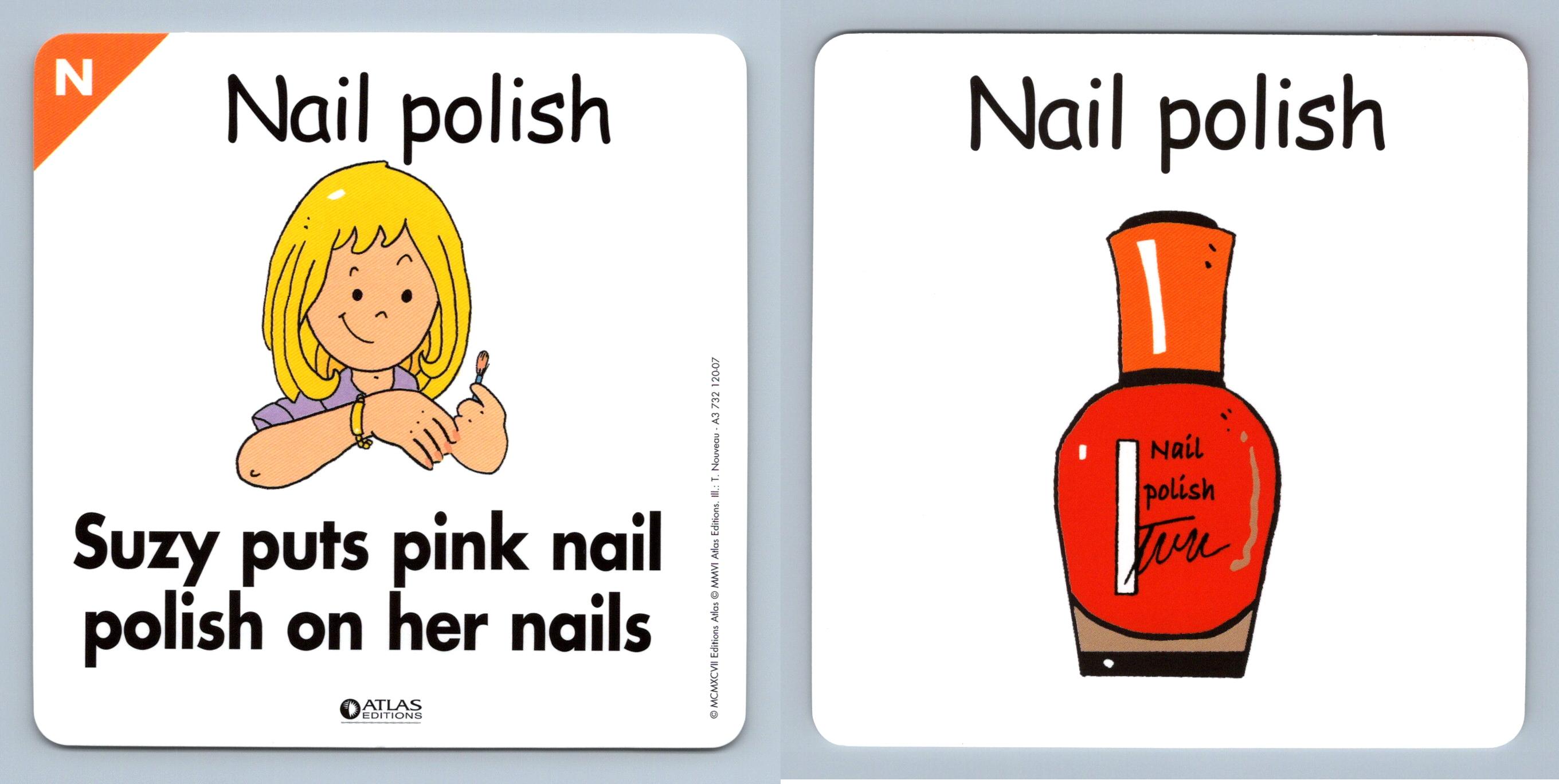 Nail Polish - N - Atlas Editions Play & Learn Flash Card