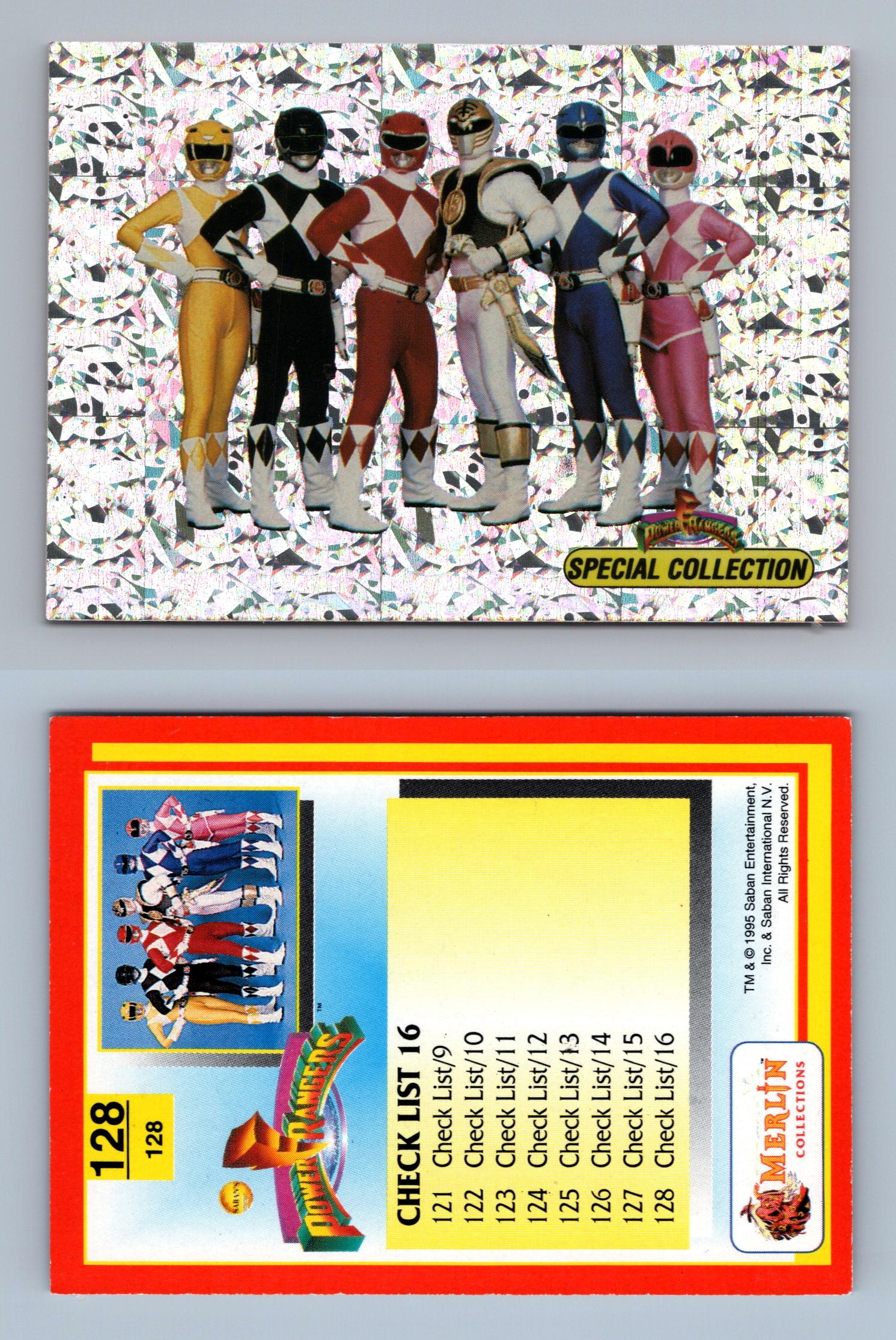 Checklist 16 #128 Power Rangers 1995 Merlin Trading Card