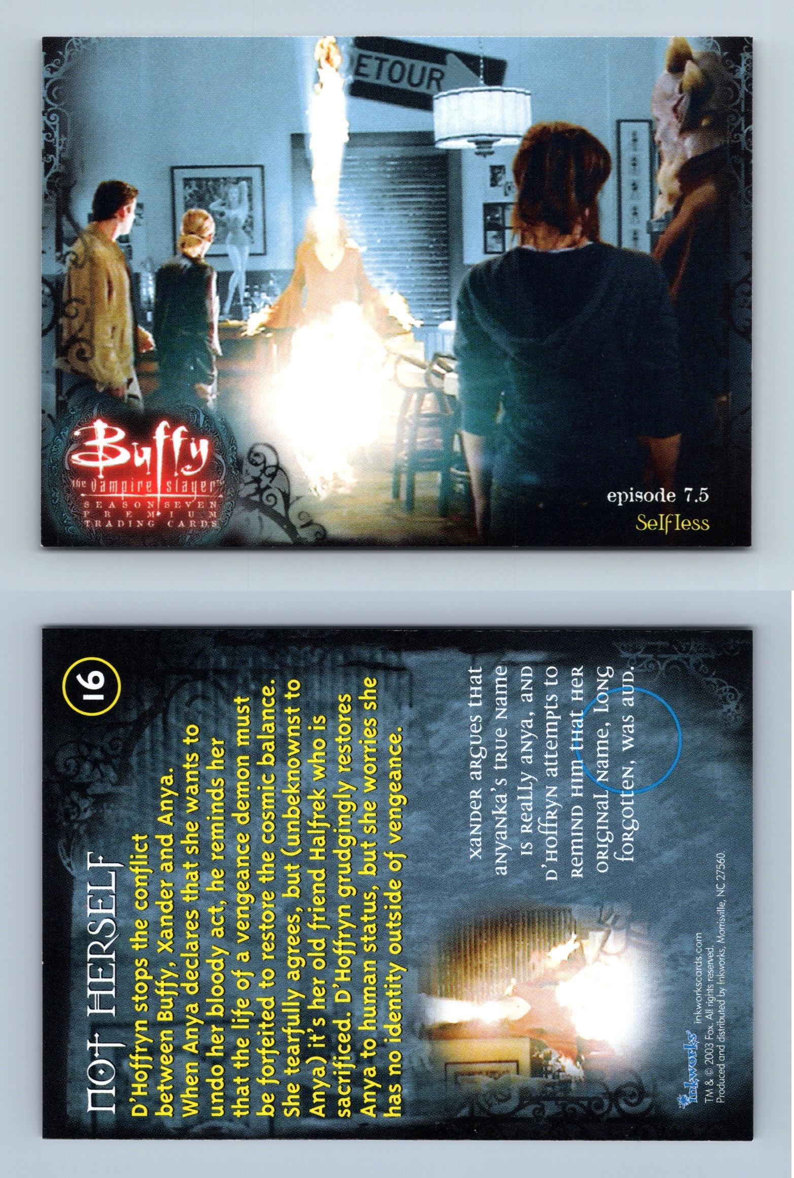 Not Herself 16 Buffy The Vampire Slayer Season 7 Inkworks Trading Card