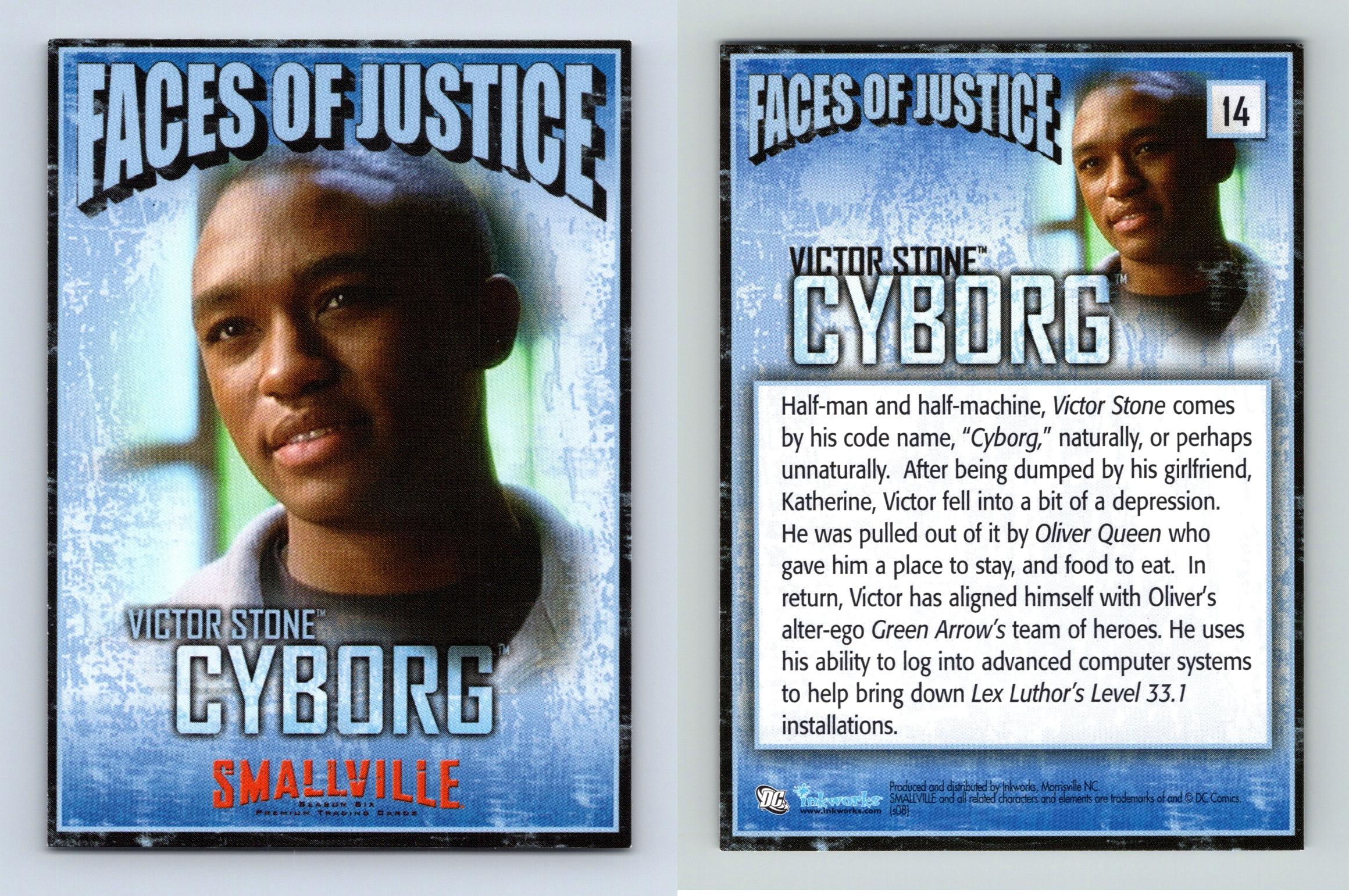 Cyborg #14 Smallville Season 6 Inkworks Trading Card