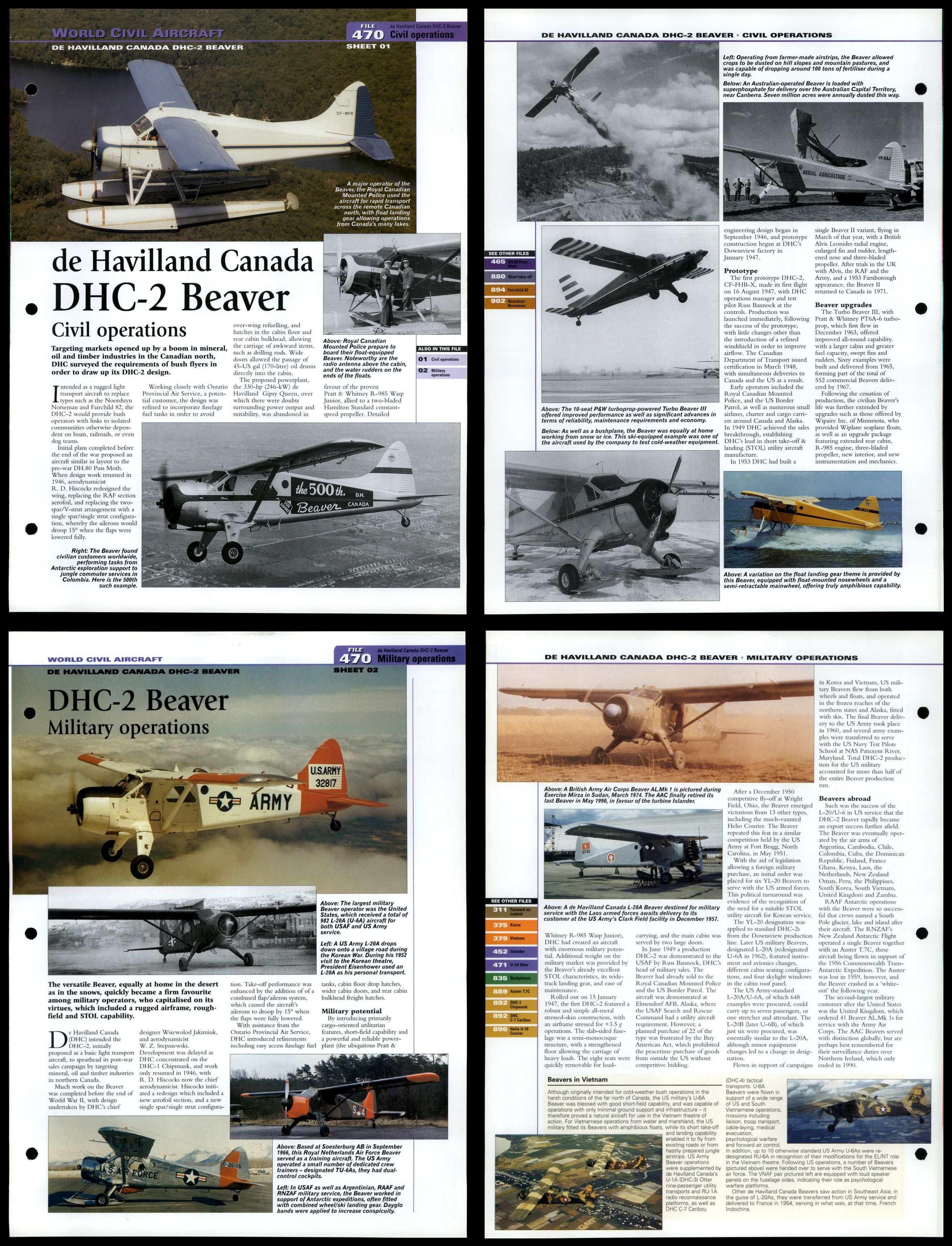 de Havilland Canada DHC-2 Beaver - Civil Aircraft #470 World Aircraft ...