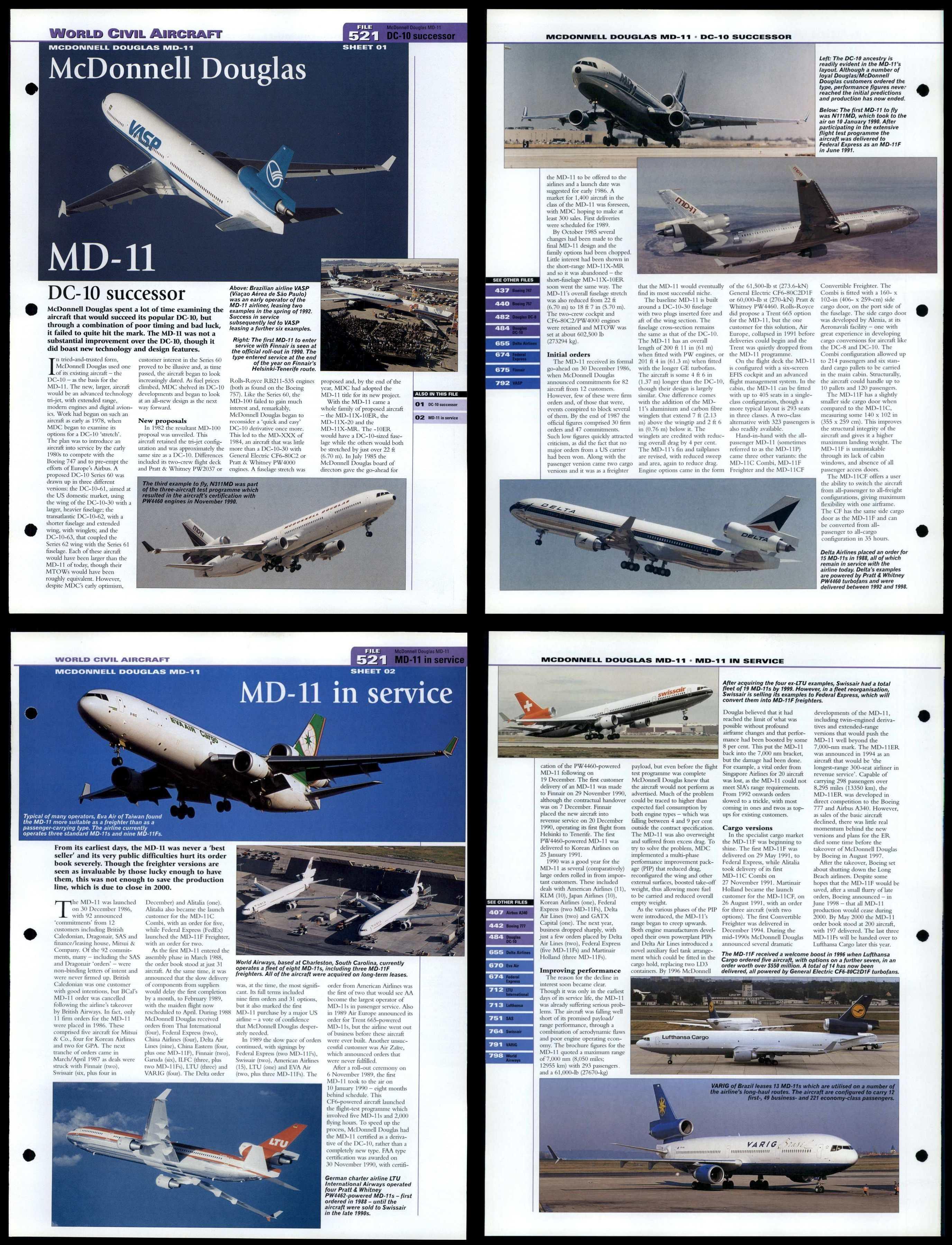 McDonnell Douglas MD-11 - Civil Aircraft #521 World Aircraft ...