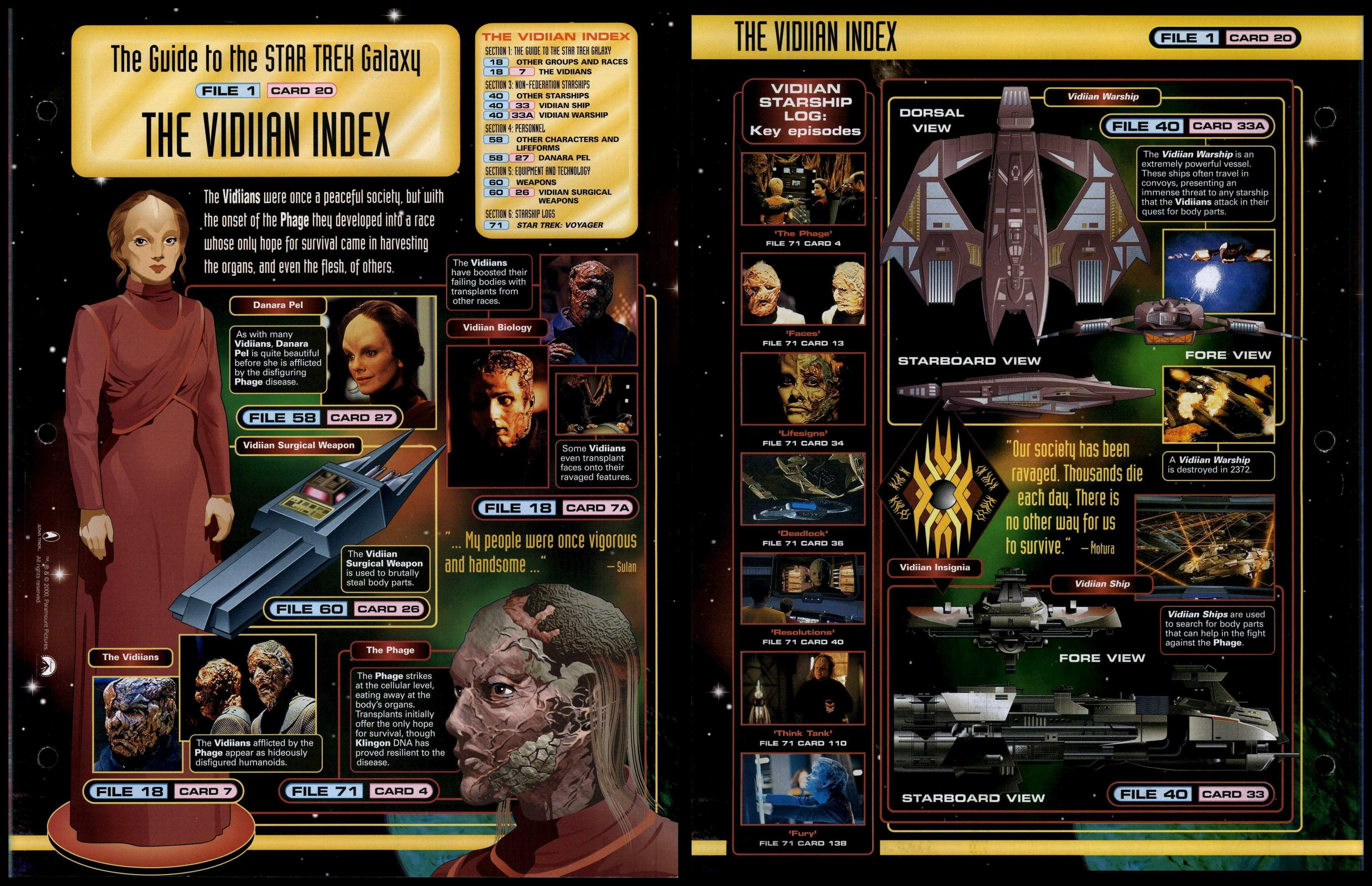 The Vidiian Index - Introduction - Star Trek Fact File Page