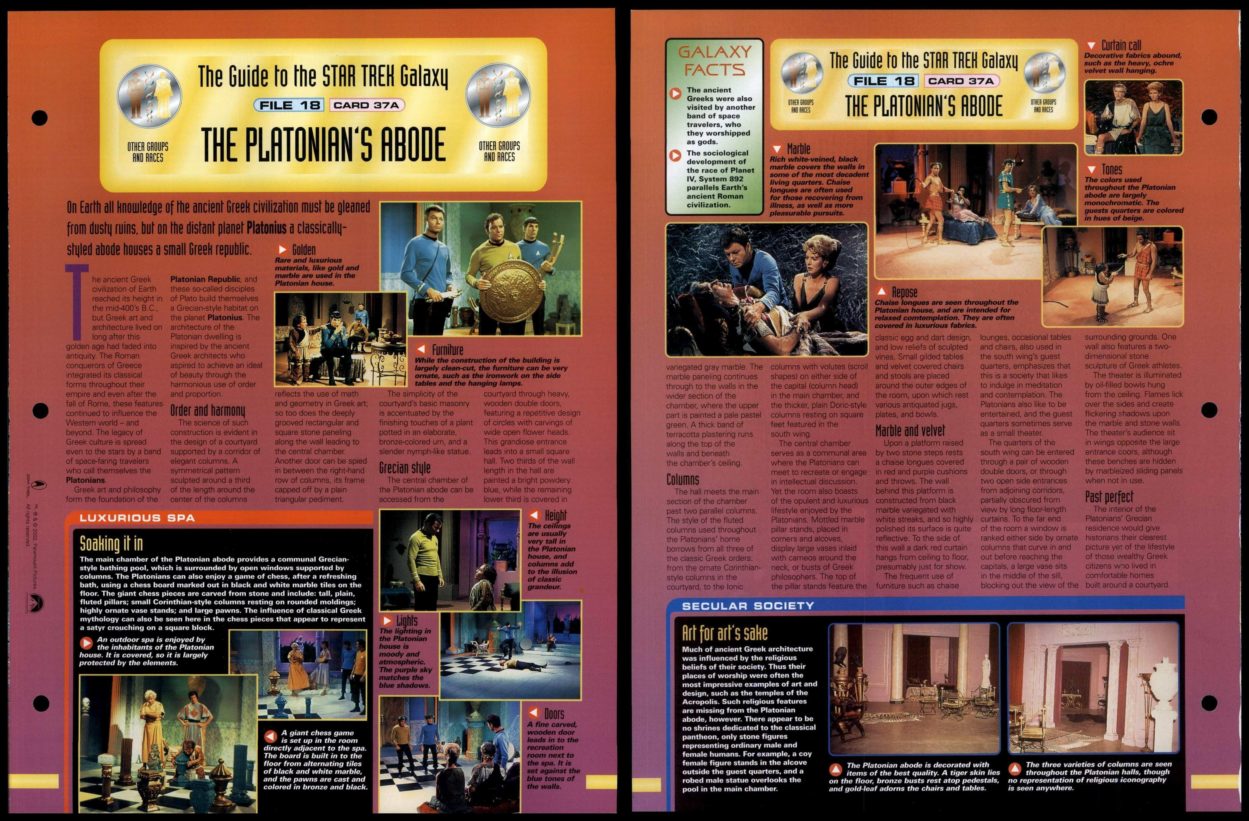 The Platonians Abode - Other Groups & Races - Star Trek Fact File Page