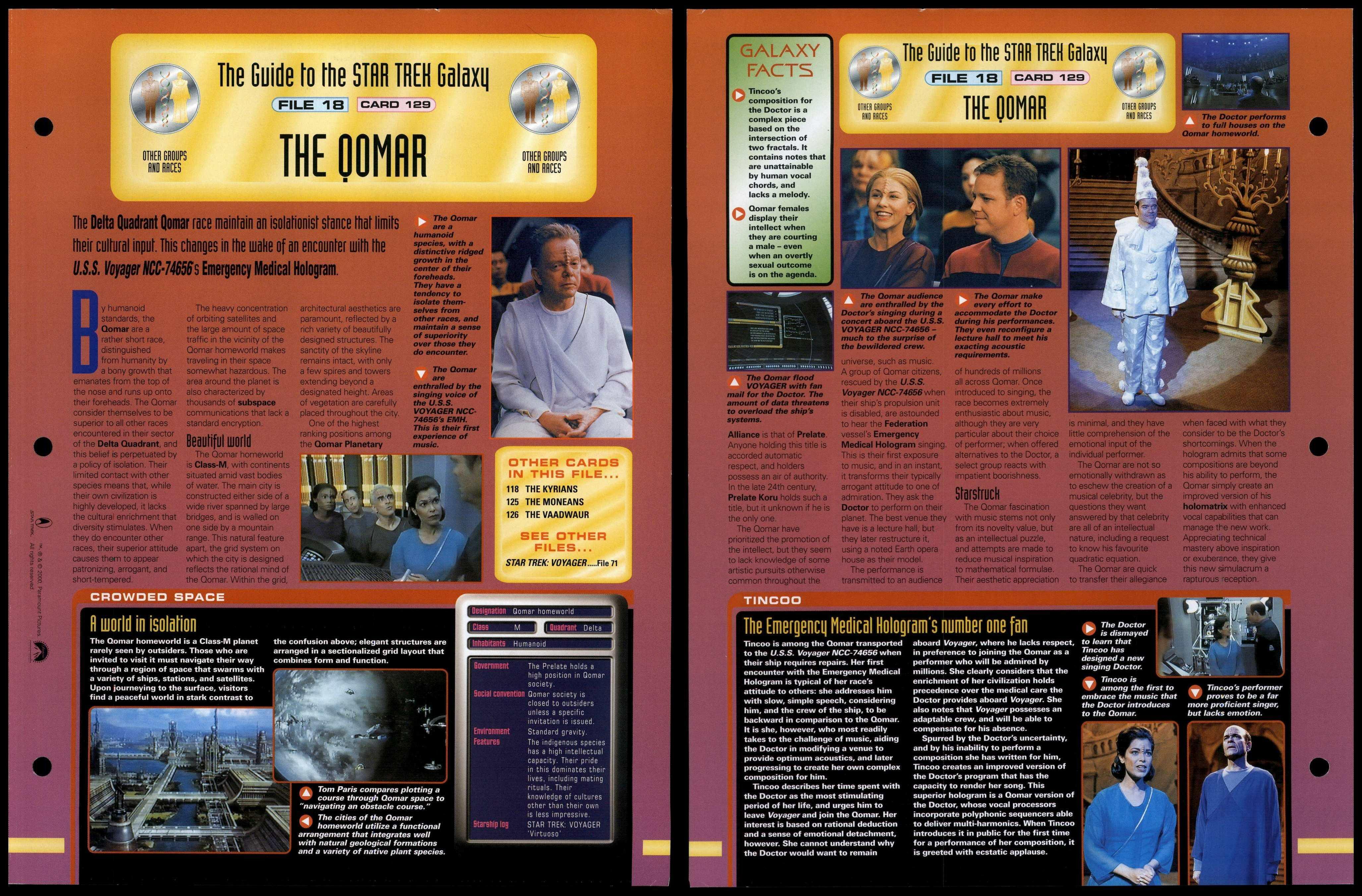 The Qomar - Other Groups & Races - Star Trek Fact File Page