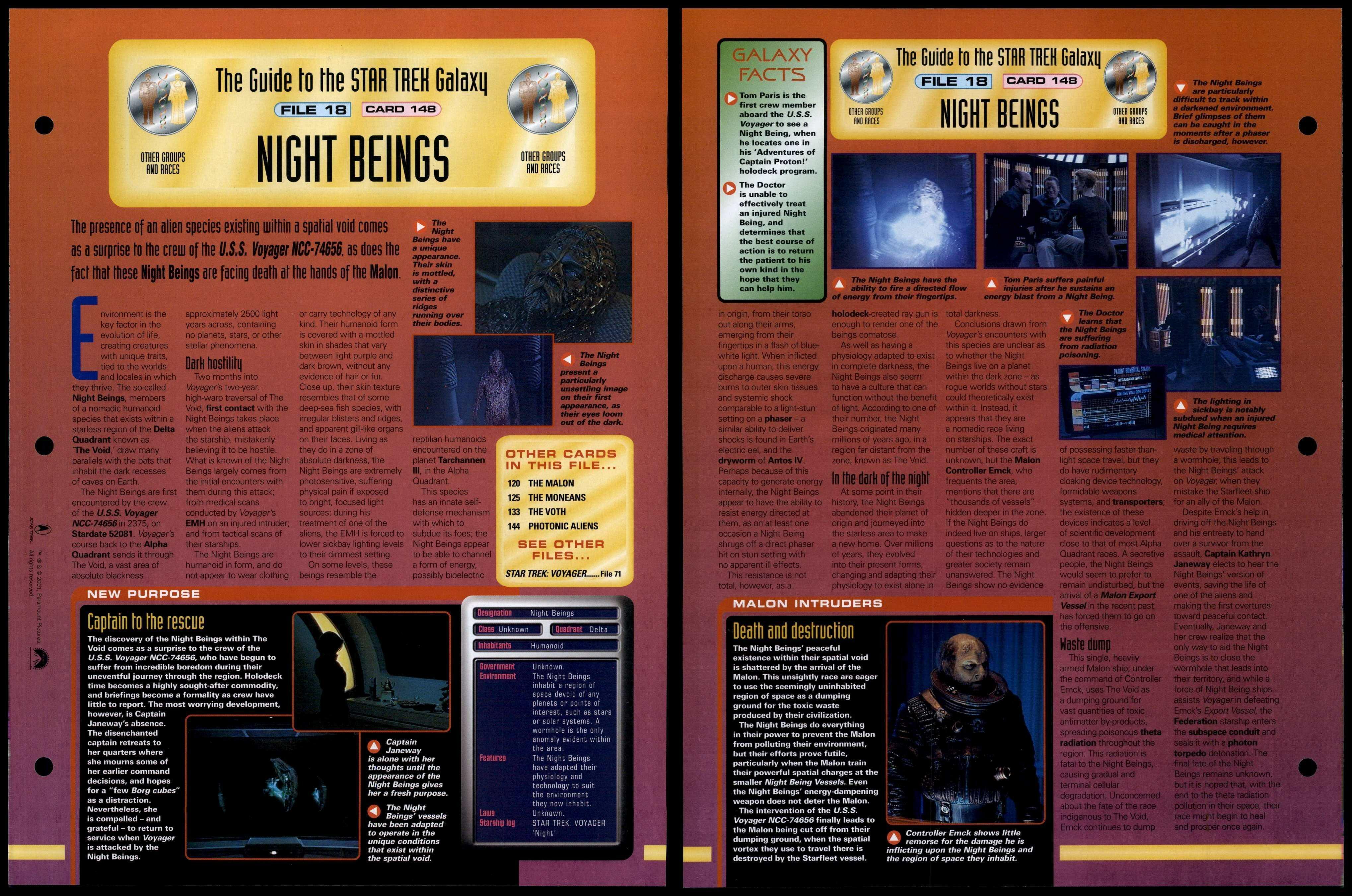 Night Beings - Other Groups & Races - Star Trek Fact File Page