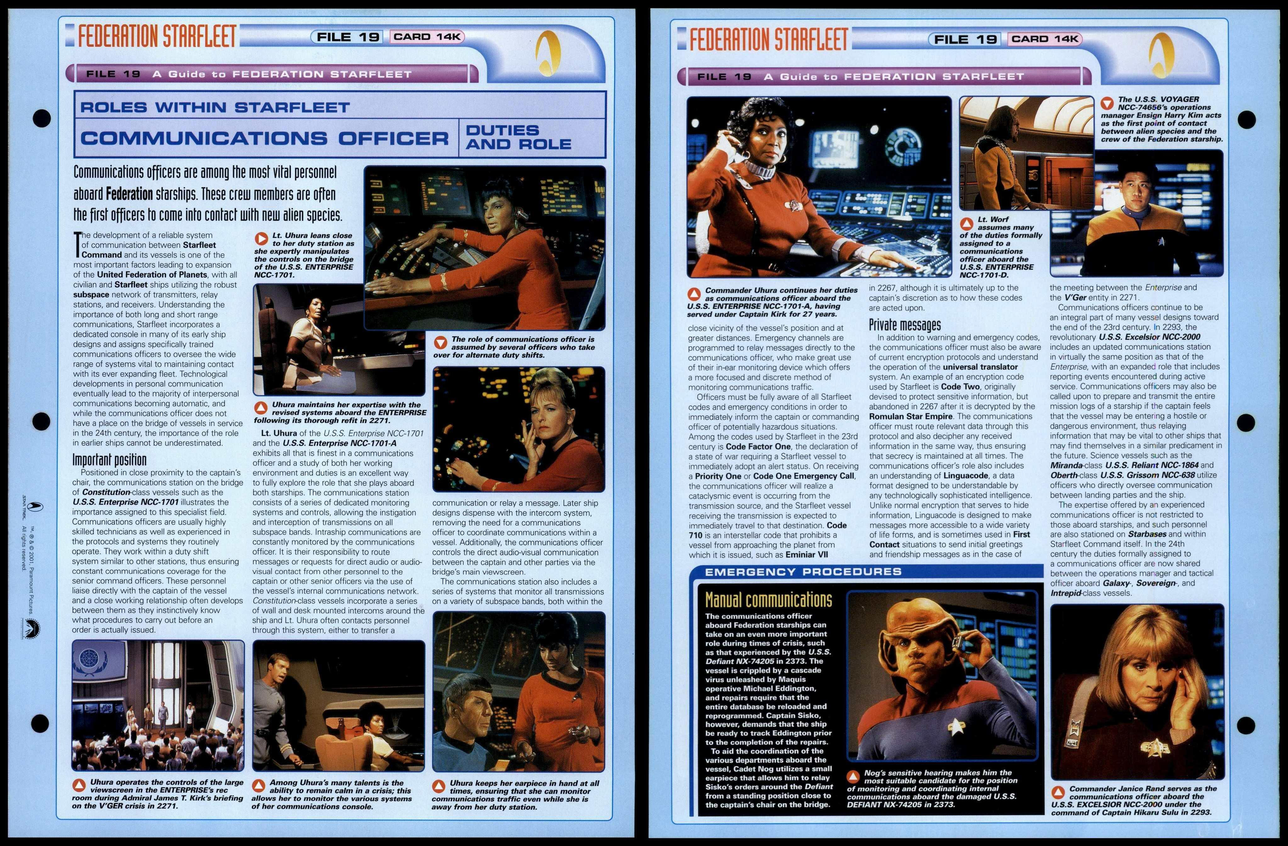 Communications Officer - Guide Federation Starfleet - Star Trek Fact ...