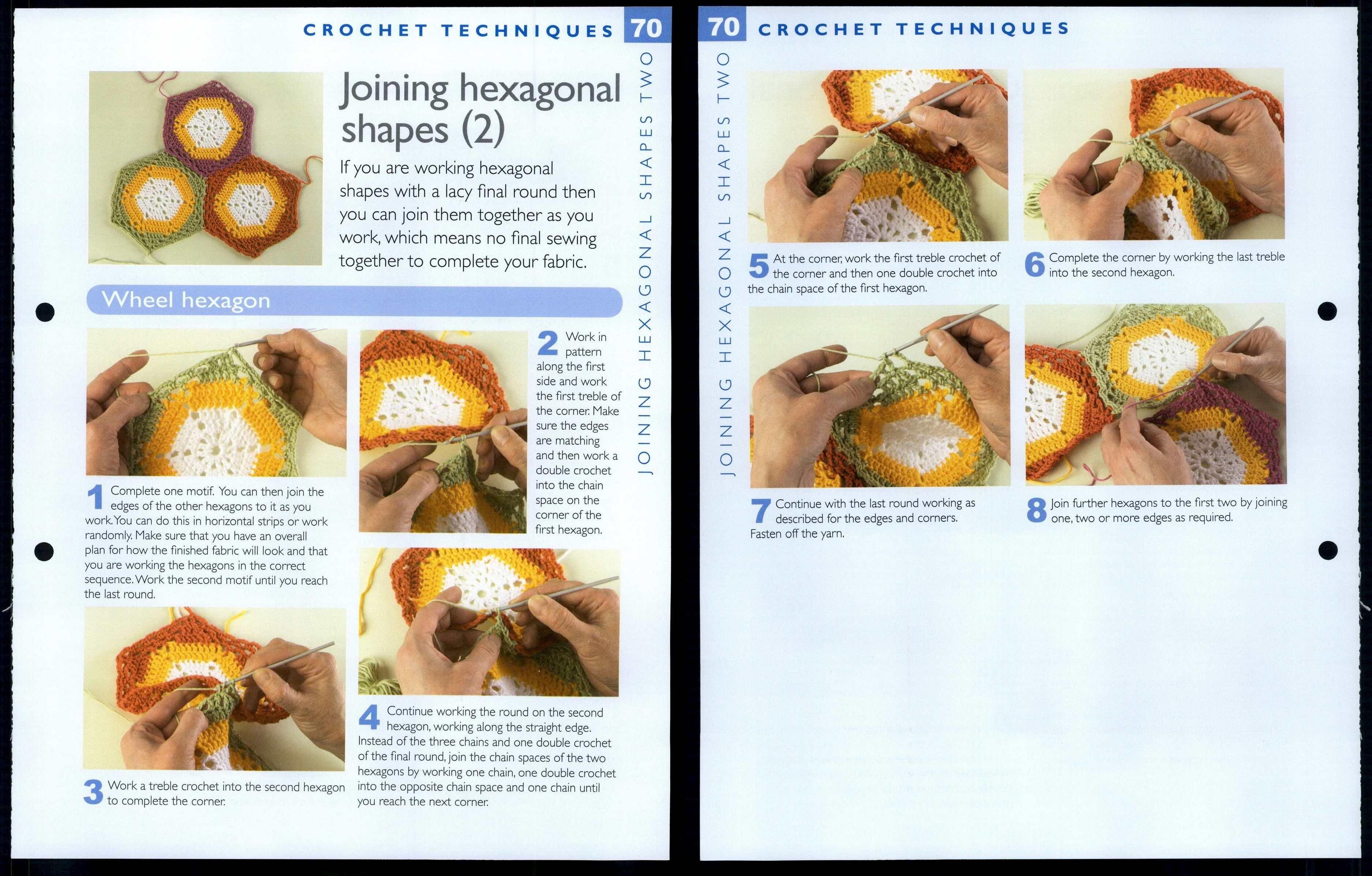 Joining Hexagon Shapes Two #70 Techniques - The Art Of Crochet Pattern