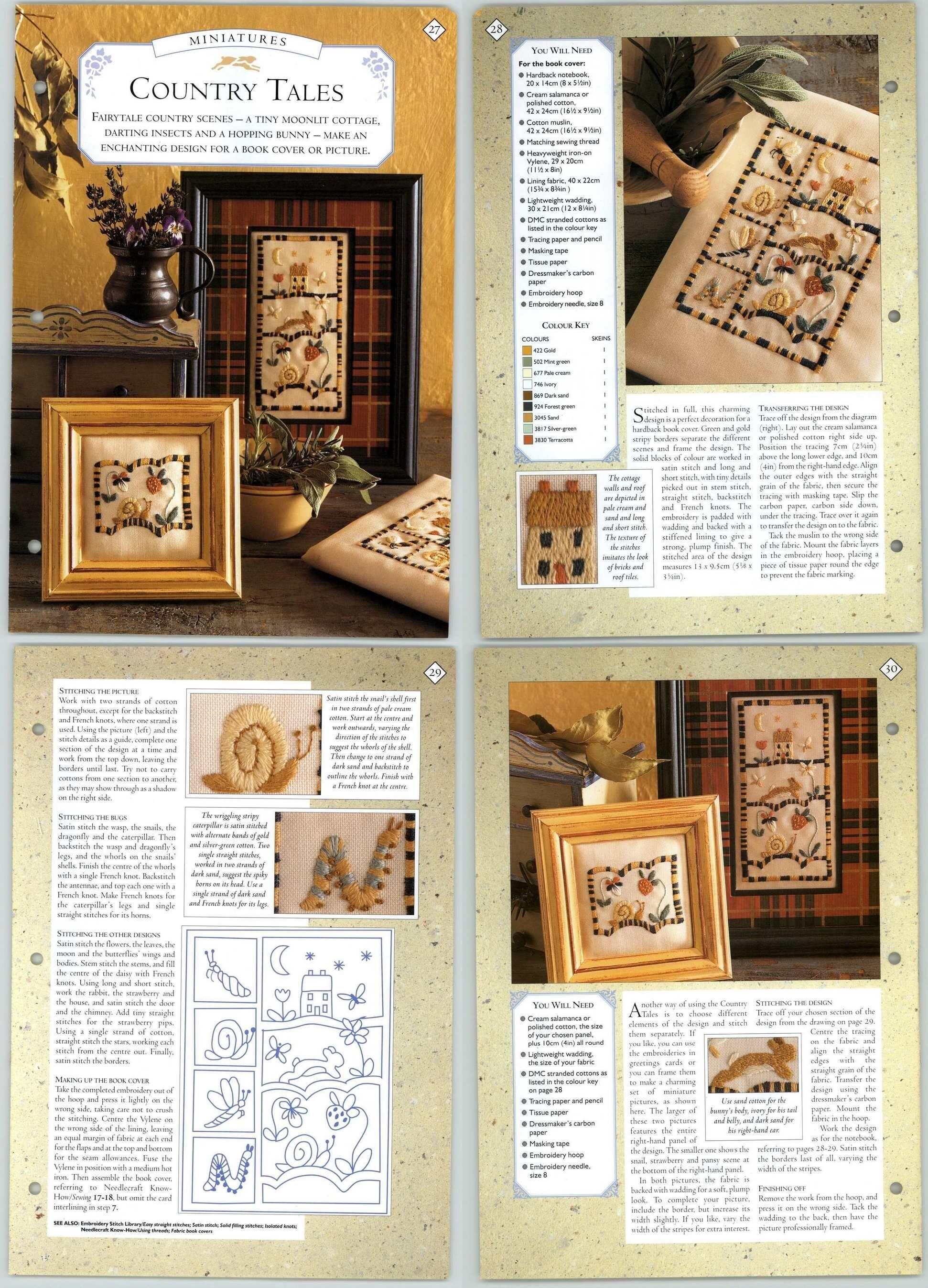 Country Tales #27-30 Miniatures - Needlecraft Magic 2 Page Pattern