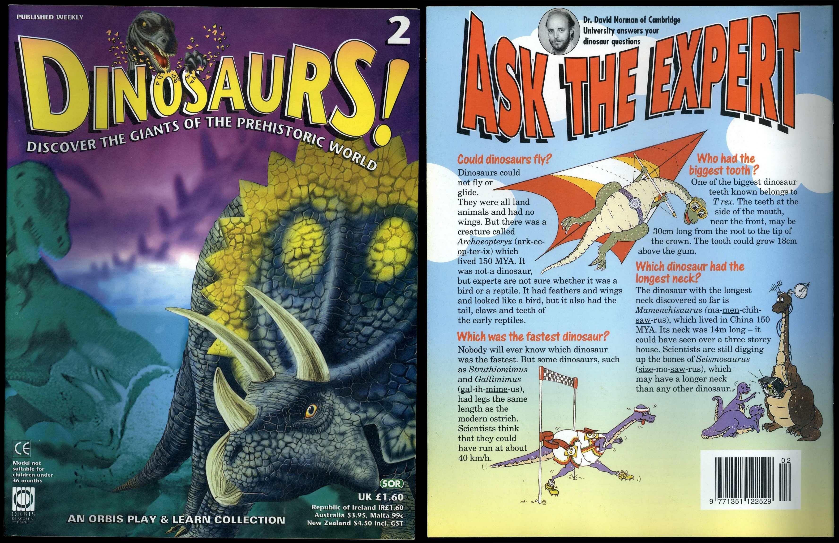 Dinosaurs! #2 Orbis Play & Learn Partwork Magazine
