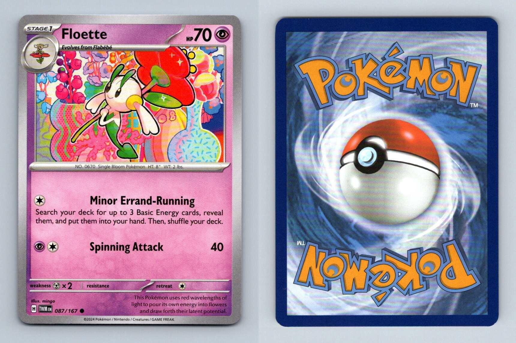 Floette #87/167 SV Twilight Masquerade 2024 Pokemon Common TCG Card