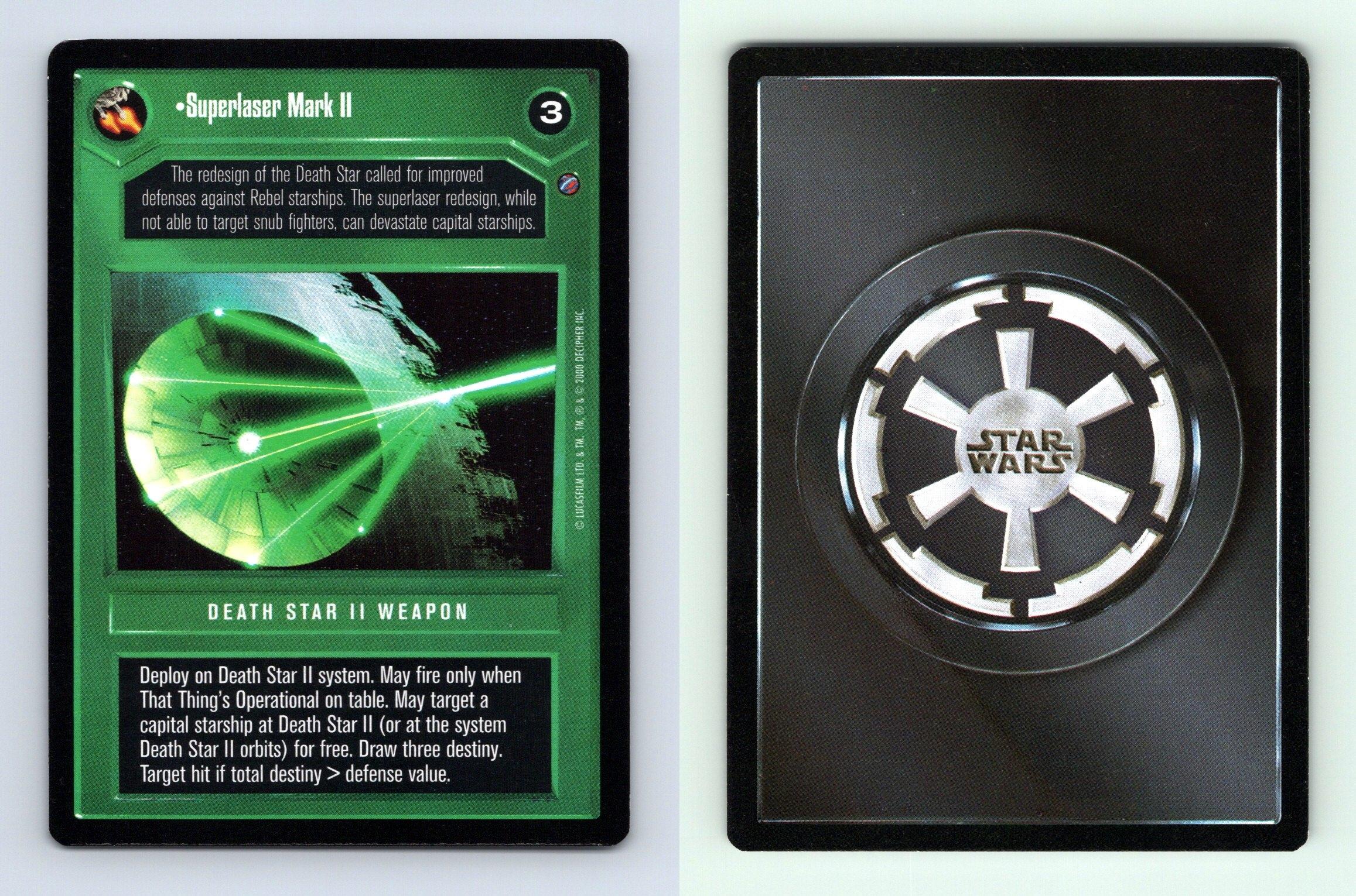 Superlaser Mark II Star Wars Death Star II Limited 2000 DS Uncommon CCG ...