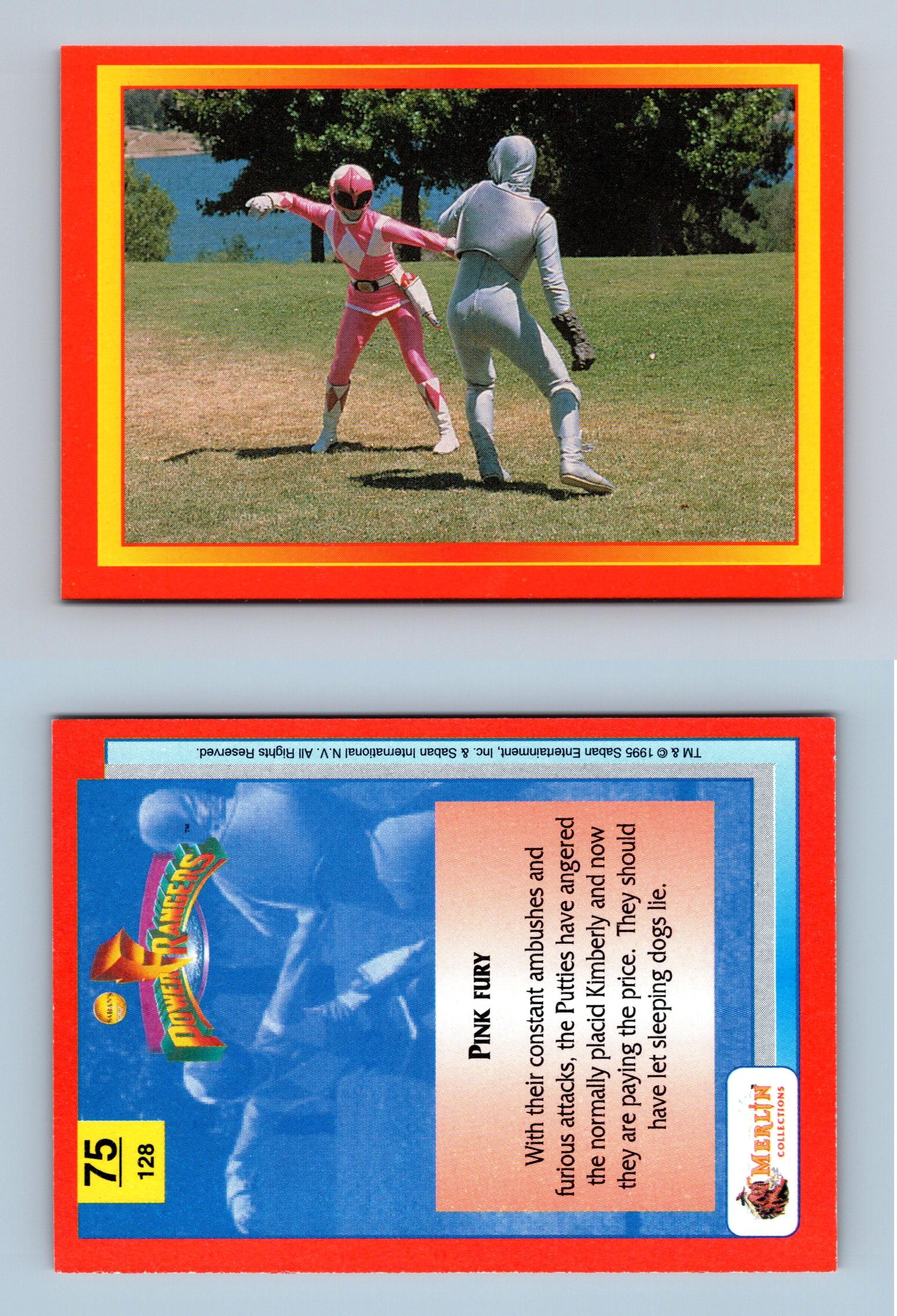 Pink Fury #75 Power Rangers 1995 Merlin Trading Card