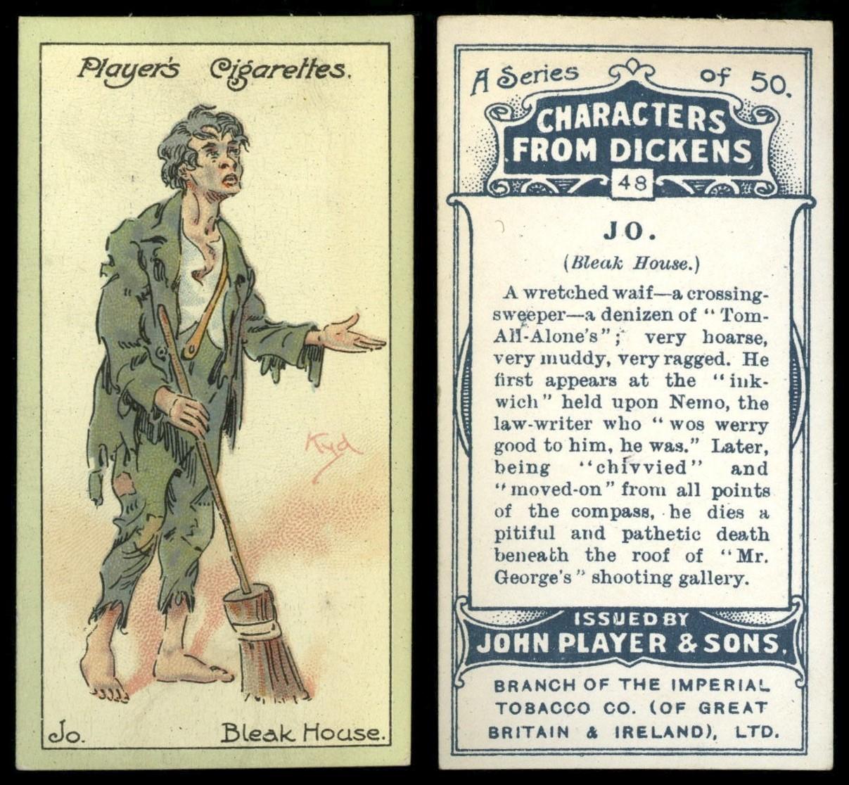 Jo #48 Characters From Dickens 1923 John Player & Sons Cigarette Card