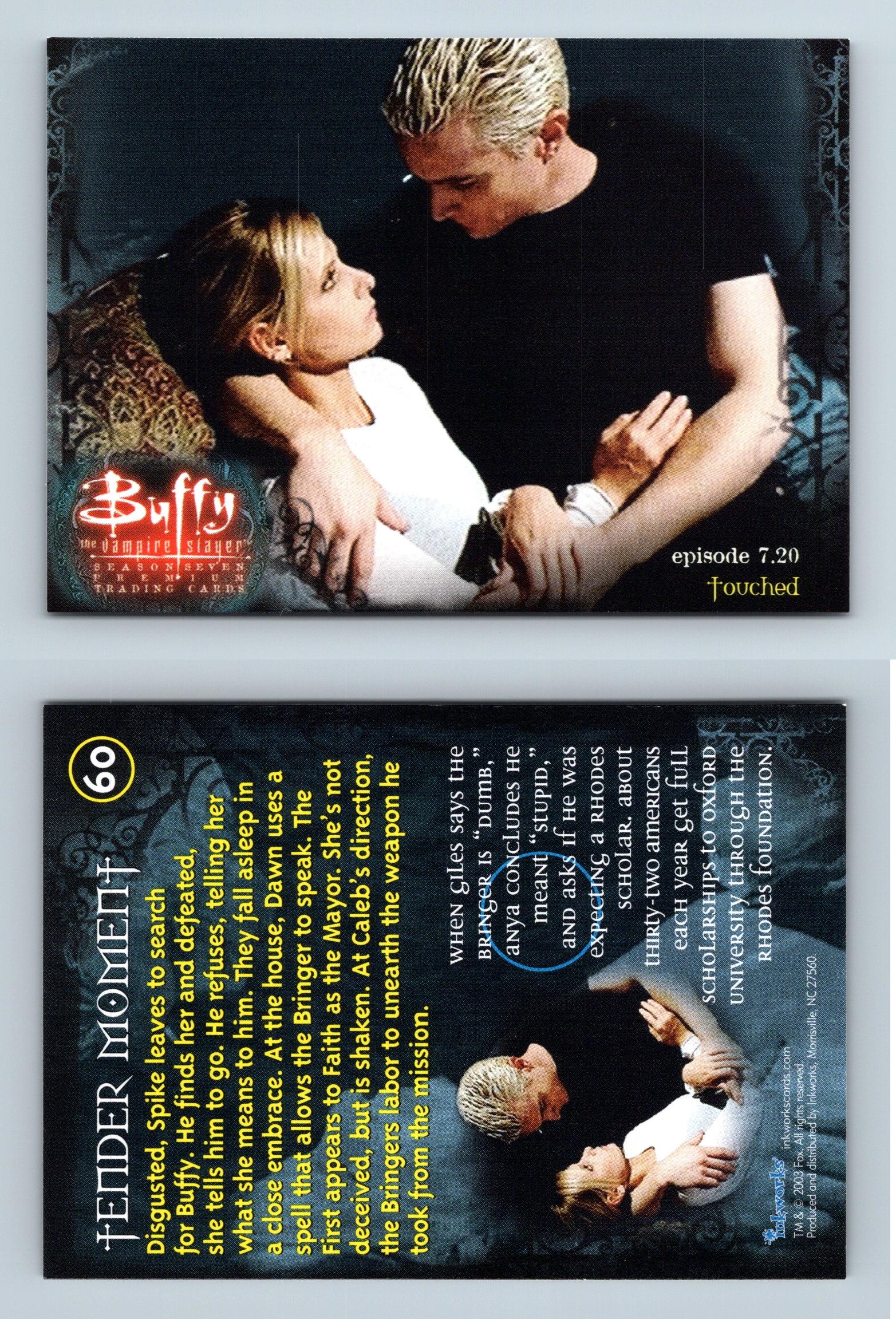 Tender Moment 60 Buffy The Vampire Slayer Season 7 Inkworks Trading Card