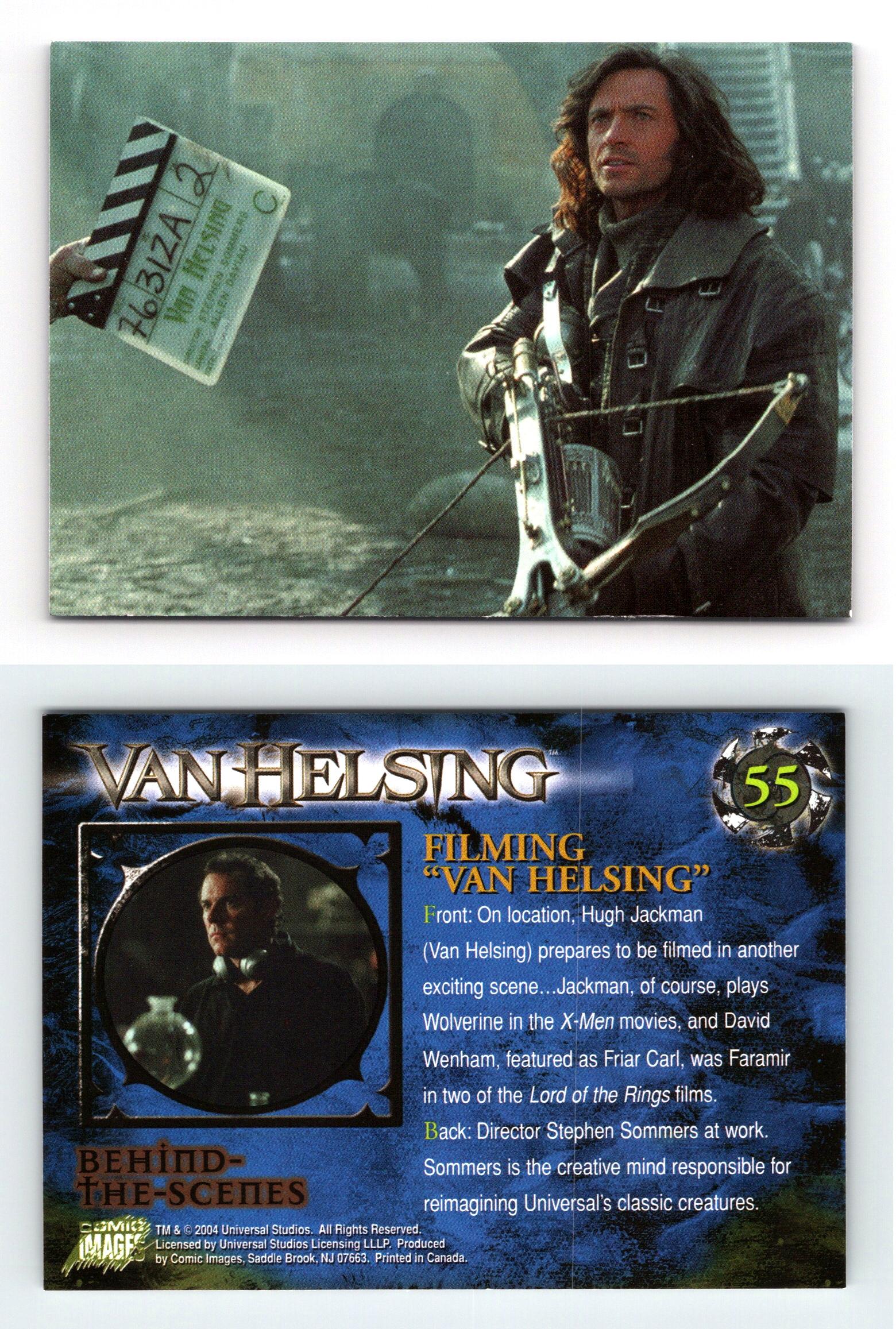 Filming Van Helsing #55 Van Helsing 2004 Comic Images Trading Card