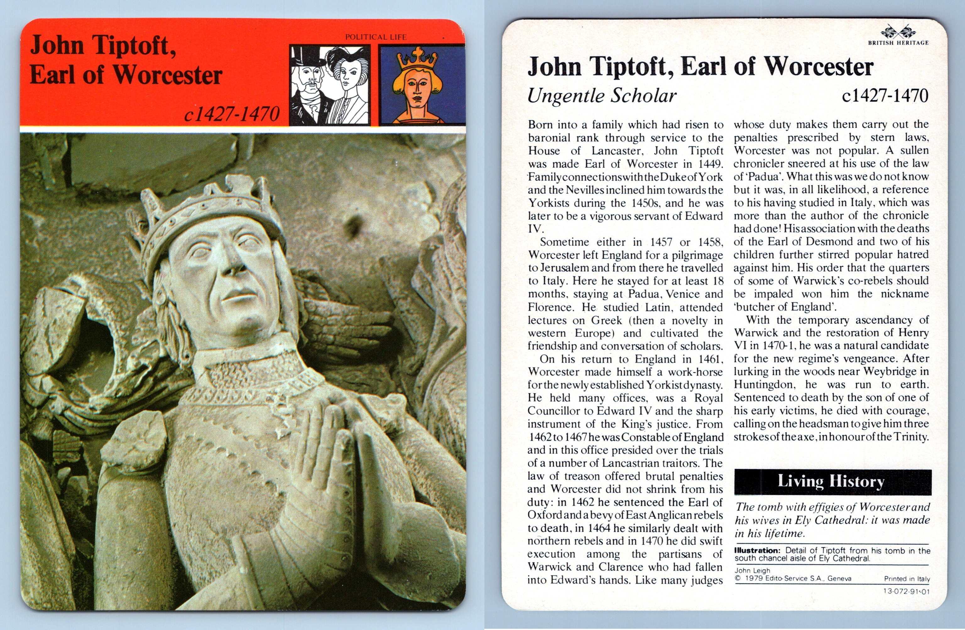 John Tiptoft, Earl Of Worcester Political British Heritage Edito ...