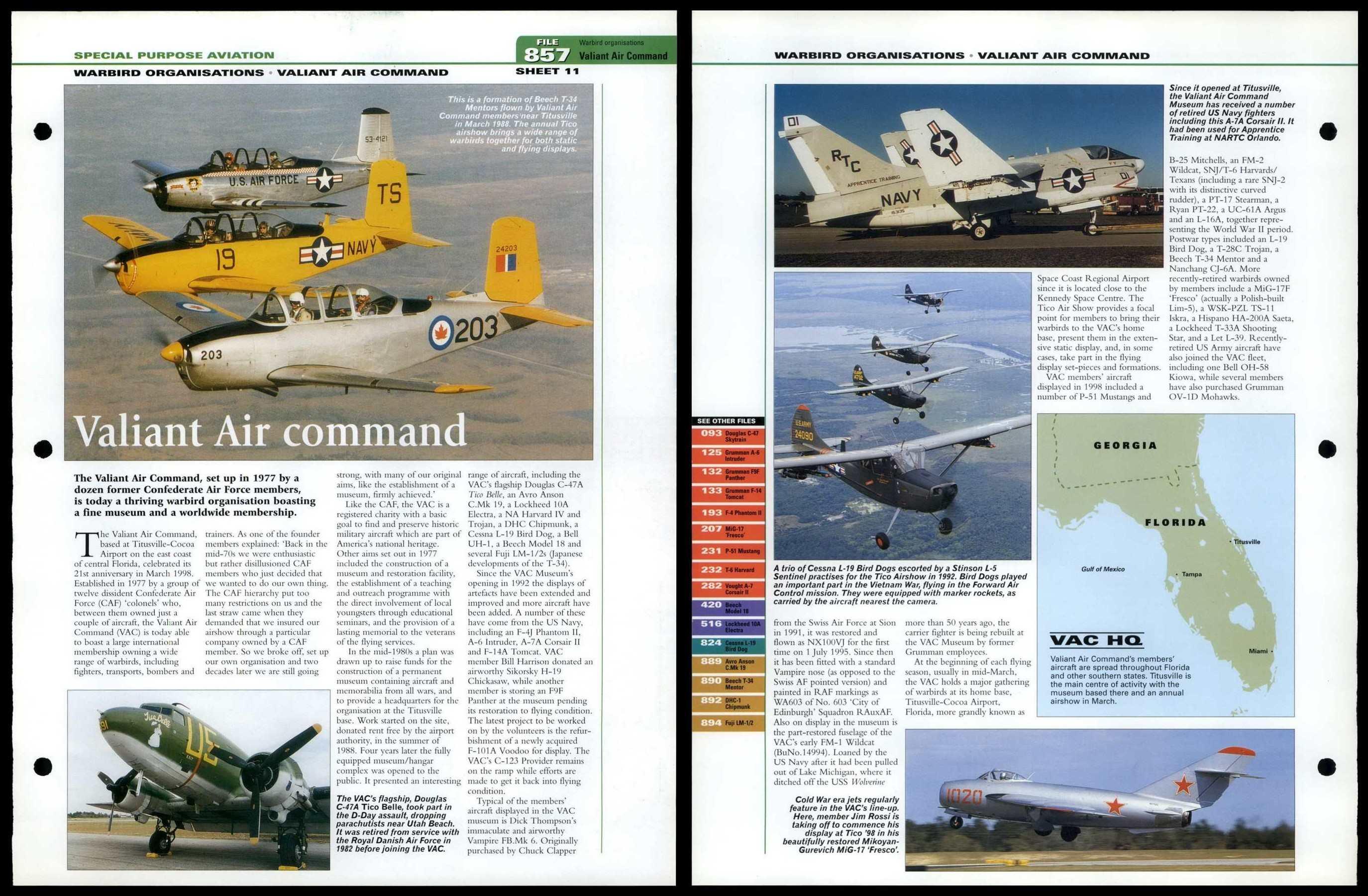 Valiant Air Command - Special Purpose #857 World Aircraft Information Page