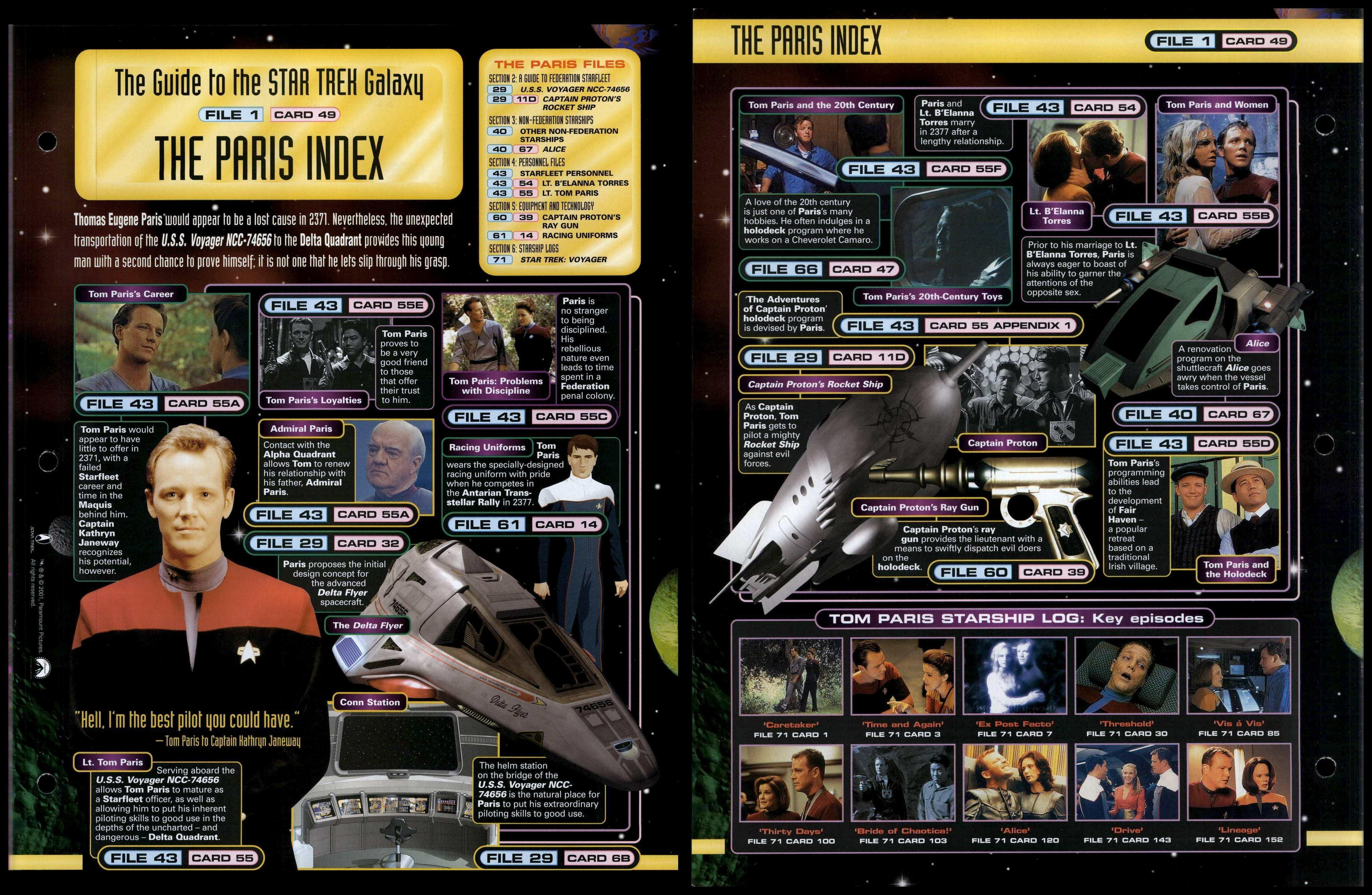 The Paris Index - Introduction - Star Trek Fact File Page