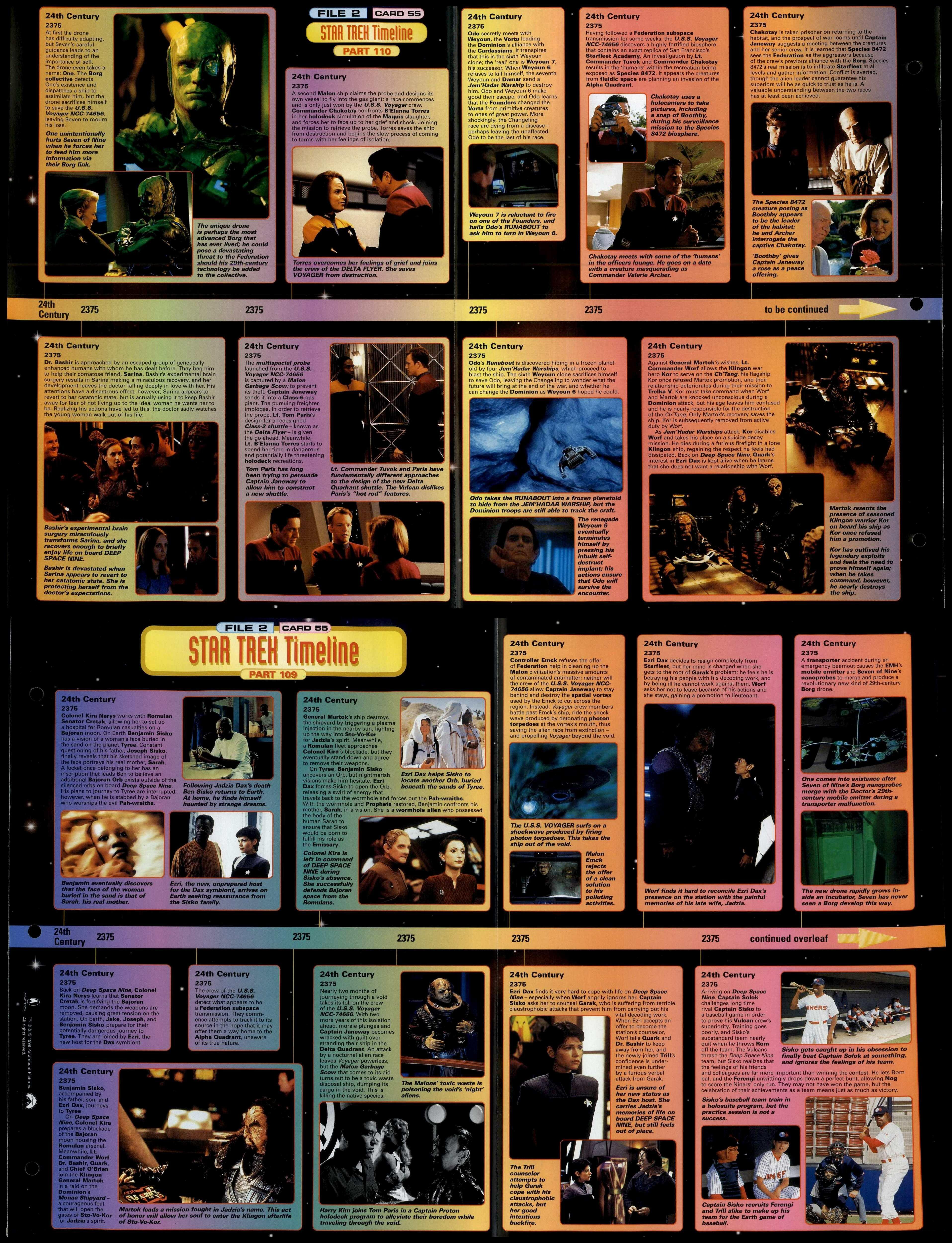 Star Trek Timeline Part 109-110 - Star Trek Fact File Fold-Out Page